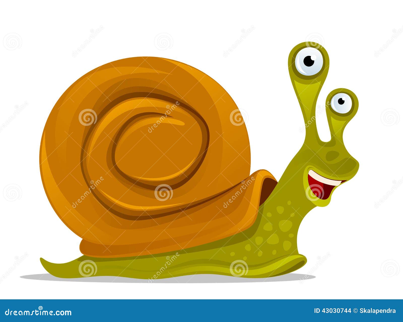Escargot drôle illustration de vecteur. Illustration du créature - 43030744