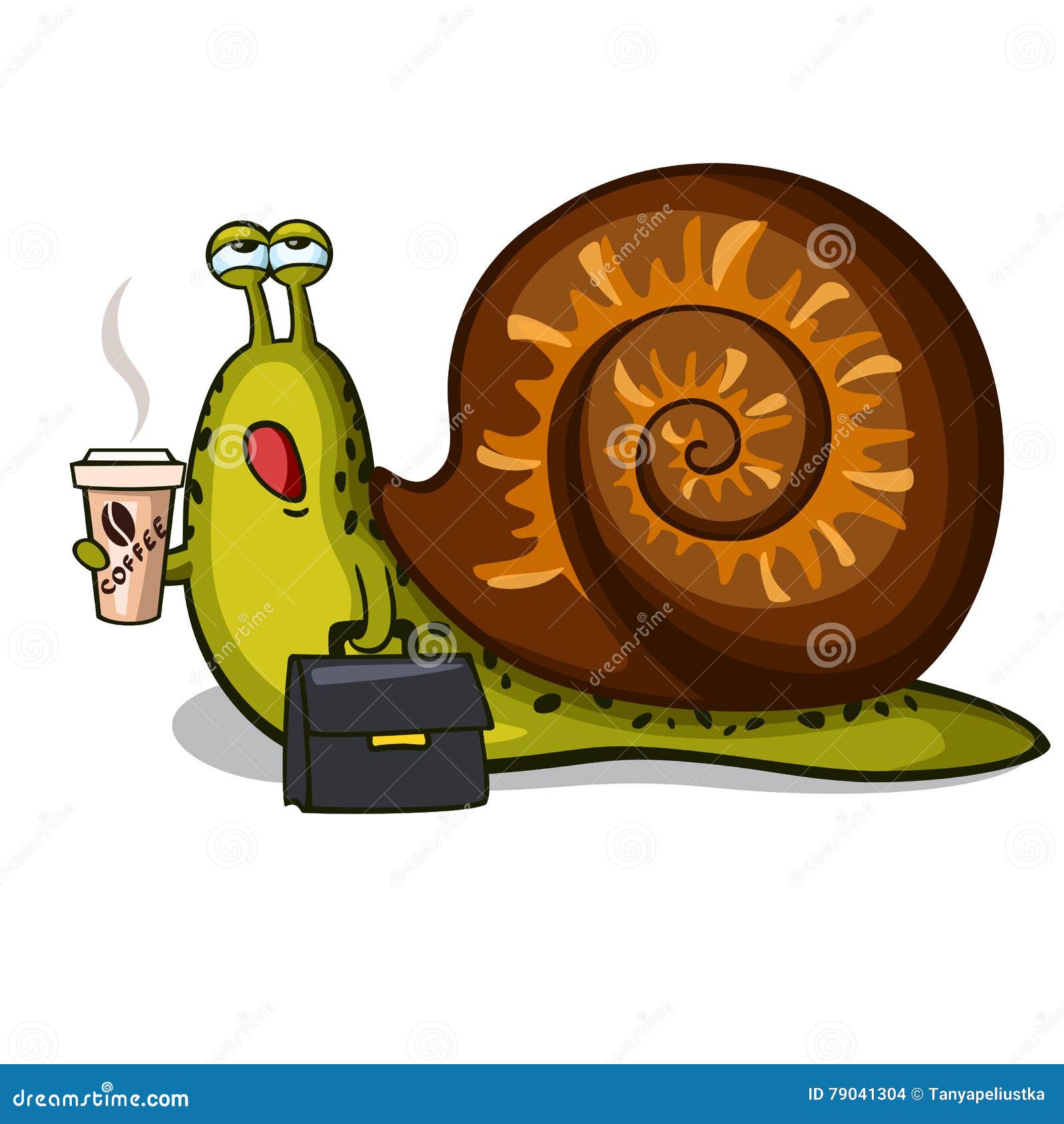 Escargot drôle illustration de vecteur. Illustration du ouvrier - 79041304