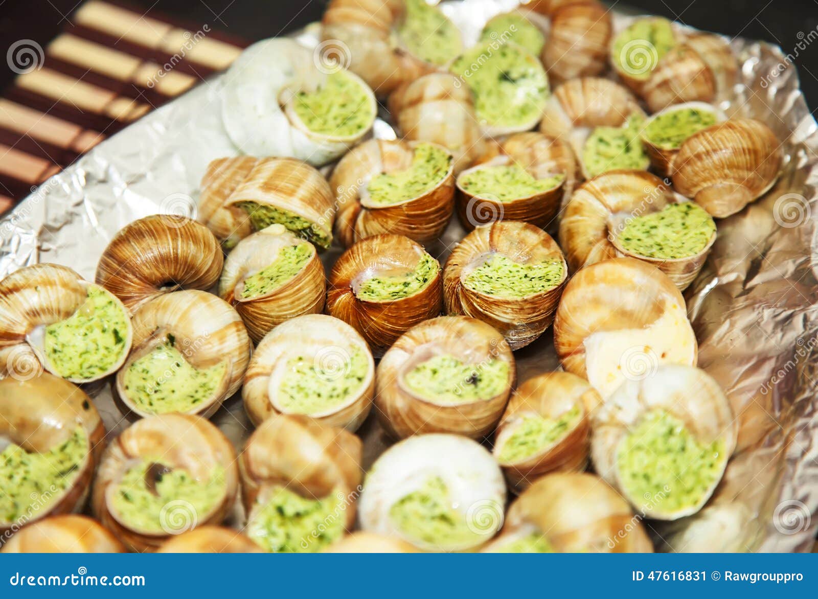 Escargots with Garlic Butter Stock Image - Image of meal, delicious ...