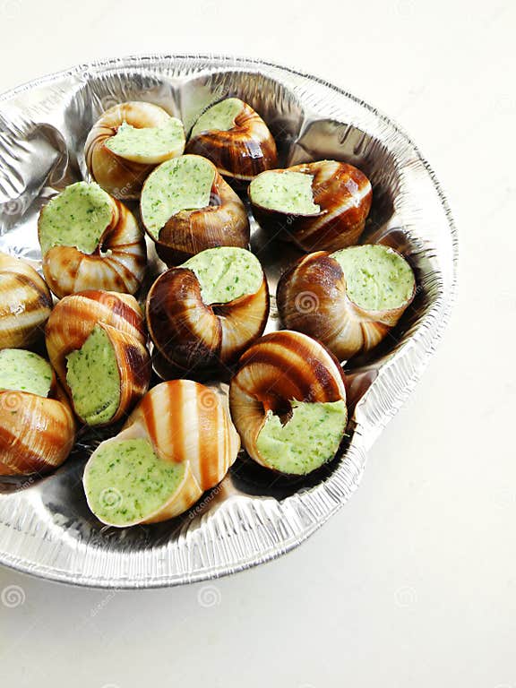 Escargots Prepared for Baking Stock Image - Image of convenience ...