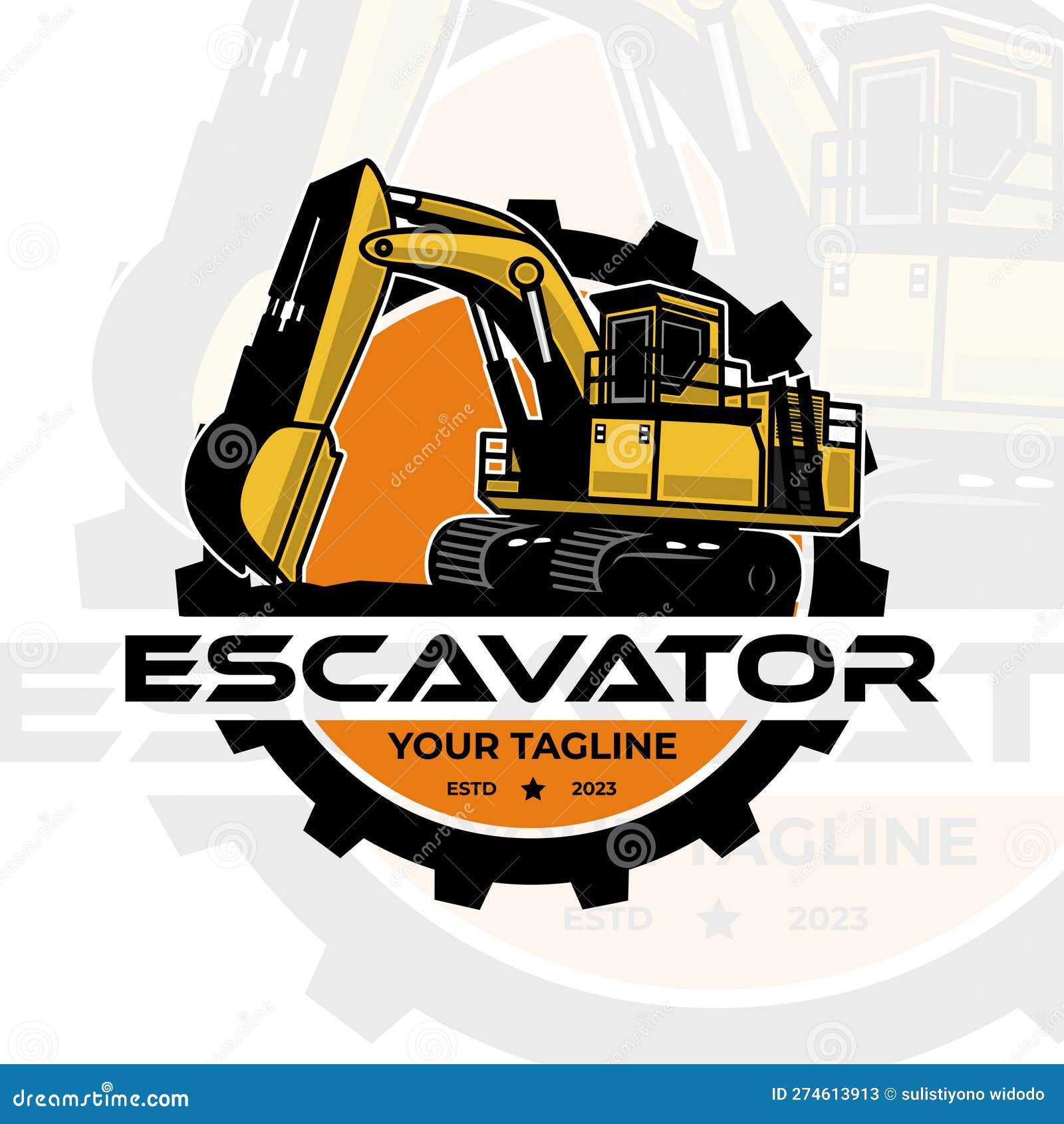 Escavator Logo Design Vector with Modern Illustration Stock Vector ...