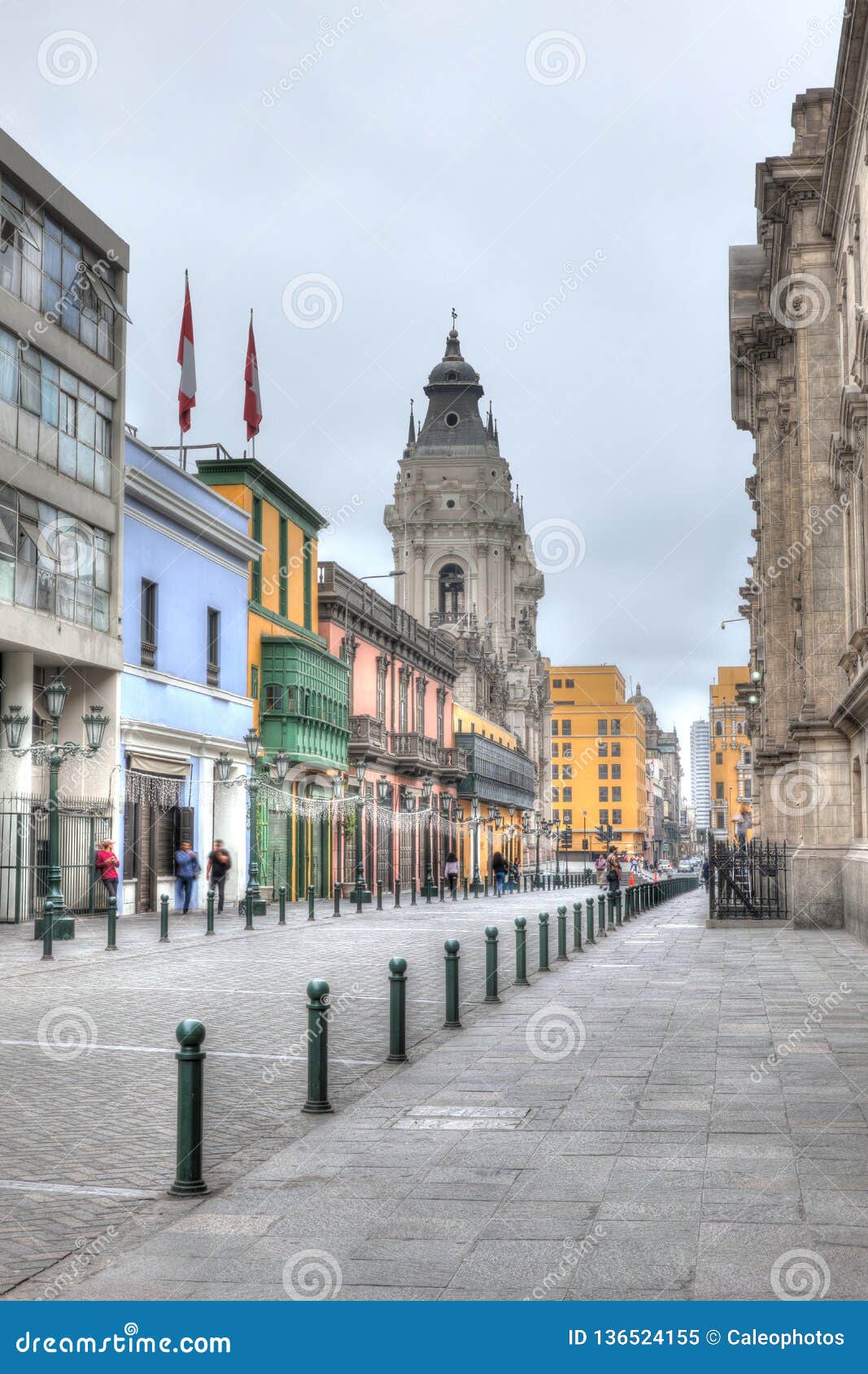 Escena De La Calle En Lima Peru Imagen editorial - Imagen de edificio ...