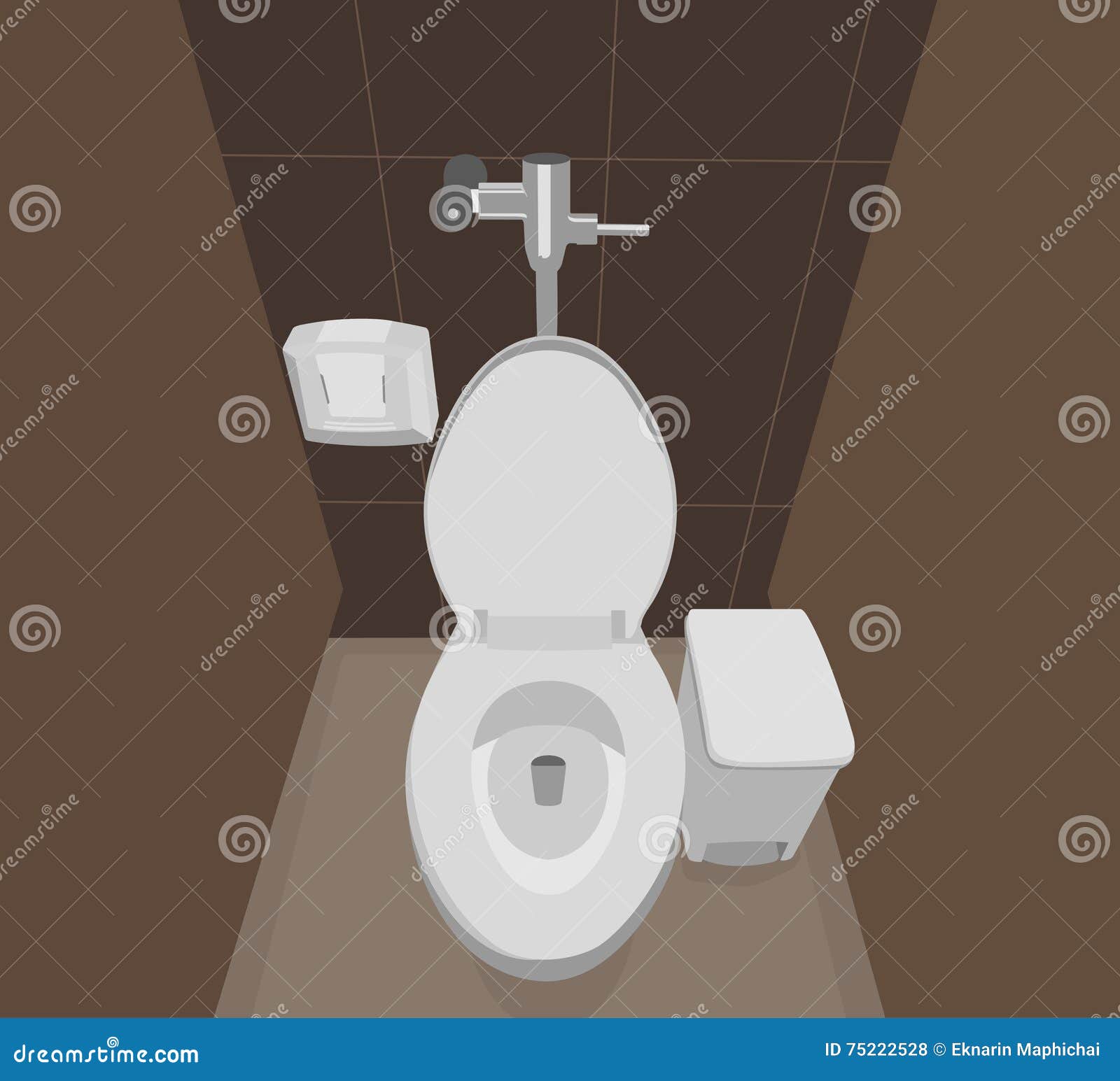 Escena Del Interior Del Retrete Rasante Ilustración del Vector ...