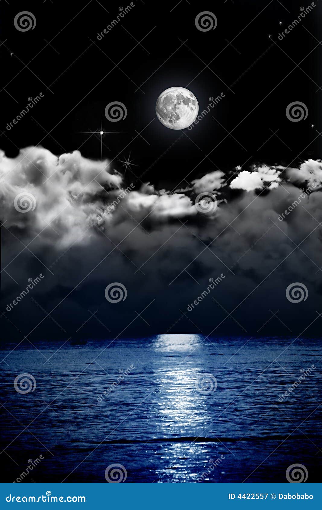 Escena del mar de la noche imagen de archivo. Imagen de pureza - 4422557