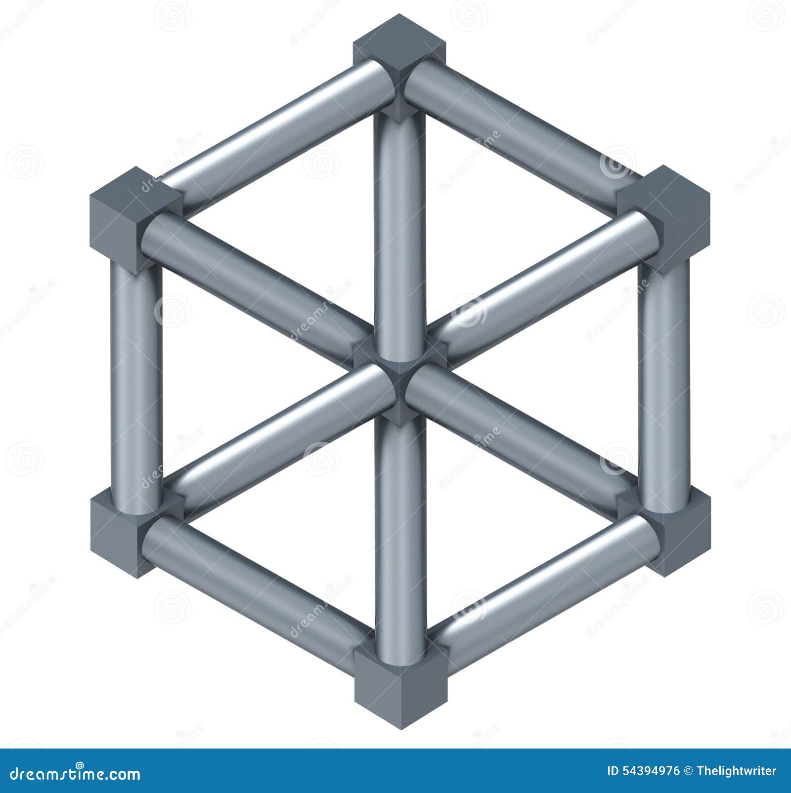 The Escher Cube Isolated on a White Background Stock Illustration ...