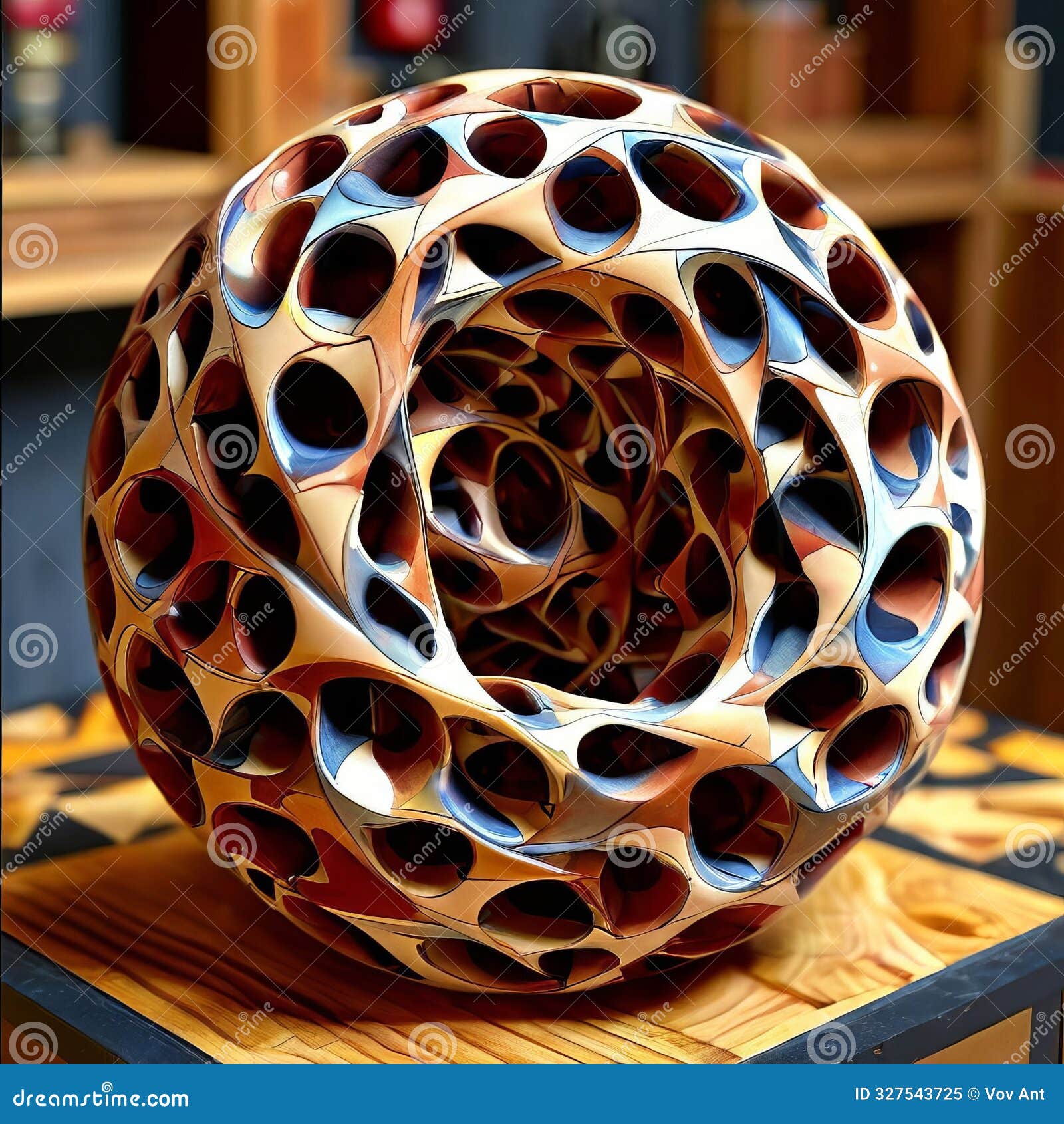 Escher Inspired Geometric Sculpture a Sculpture Inspired by Th Stock ...