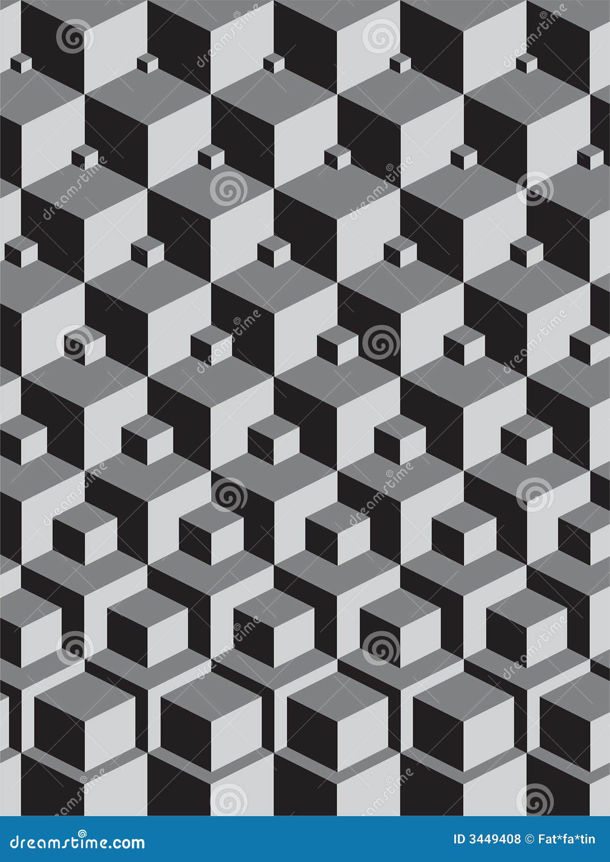 Escher Inspired Stacking Cubes Stock Vector - Illustration of illusion, cube: 3449408