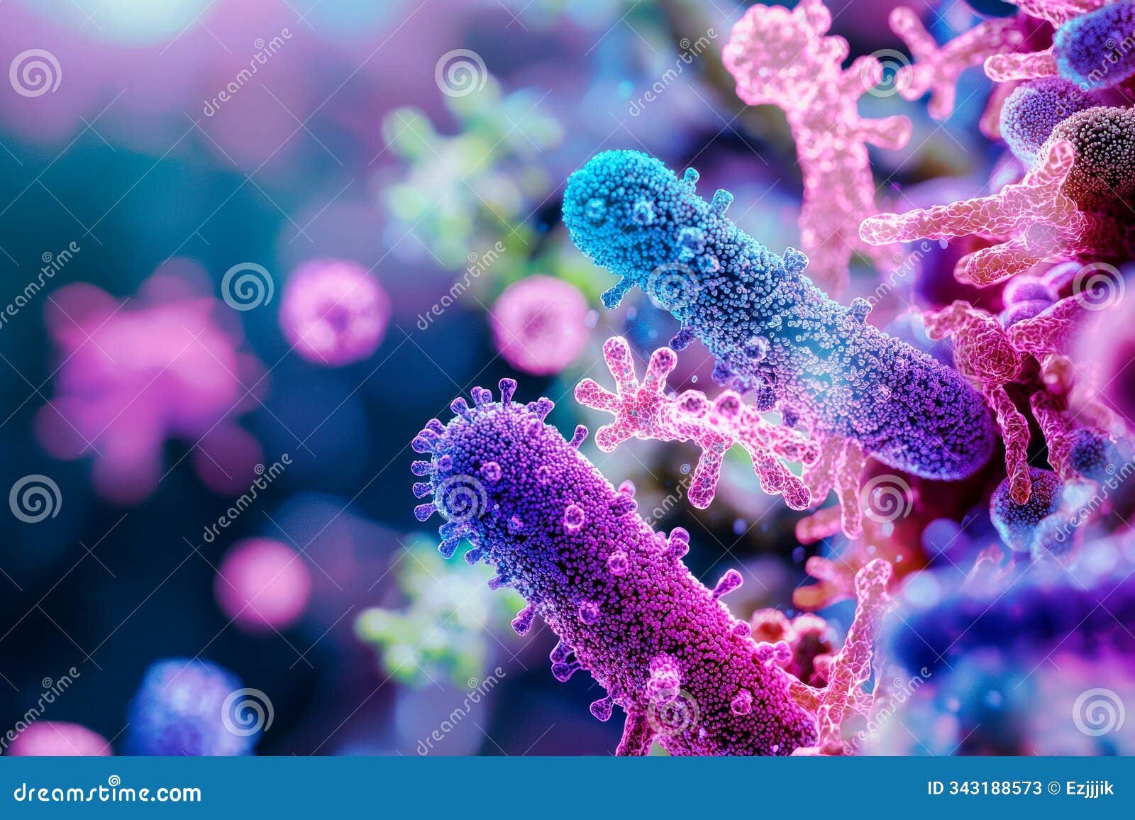 Escherichia Bacteria Coli Cells Under a Microscope Stock Image - Image ...