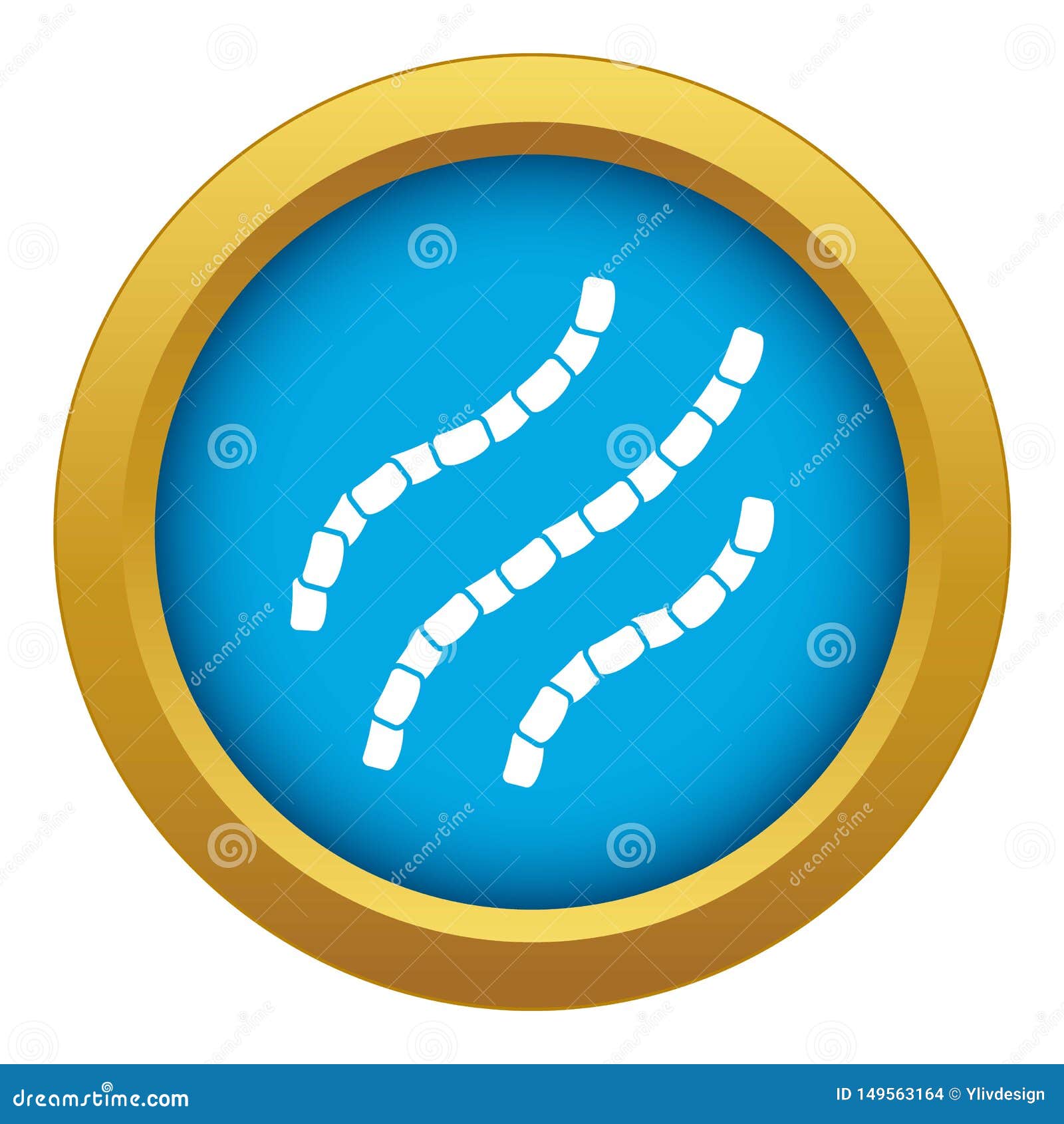 Escherichia Coli Icon Blue Vector Isolated Stock Vector - Illustration ...