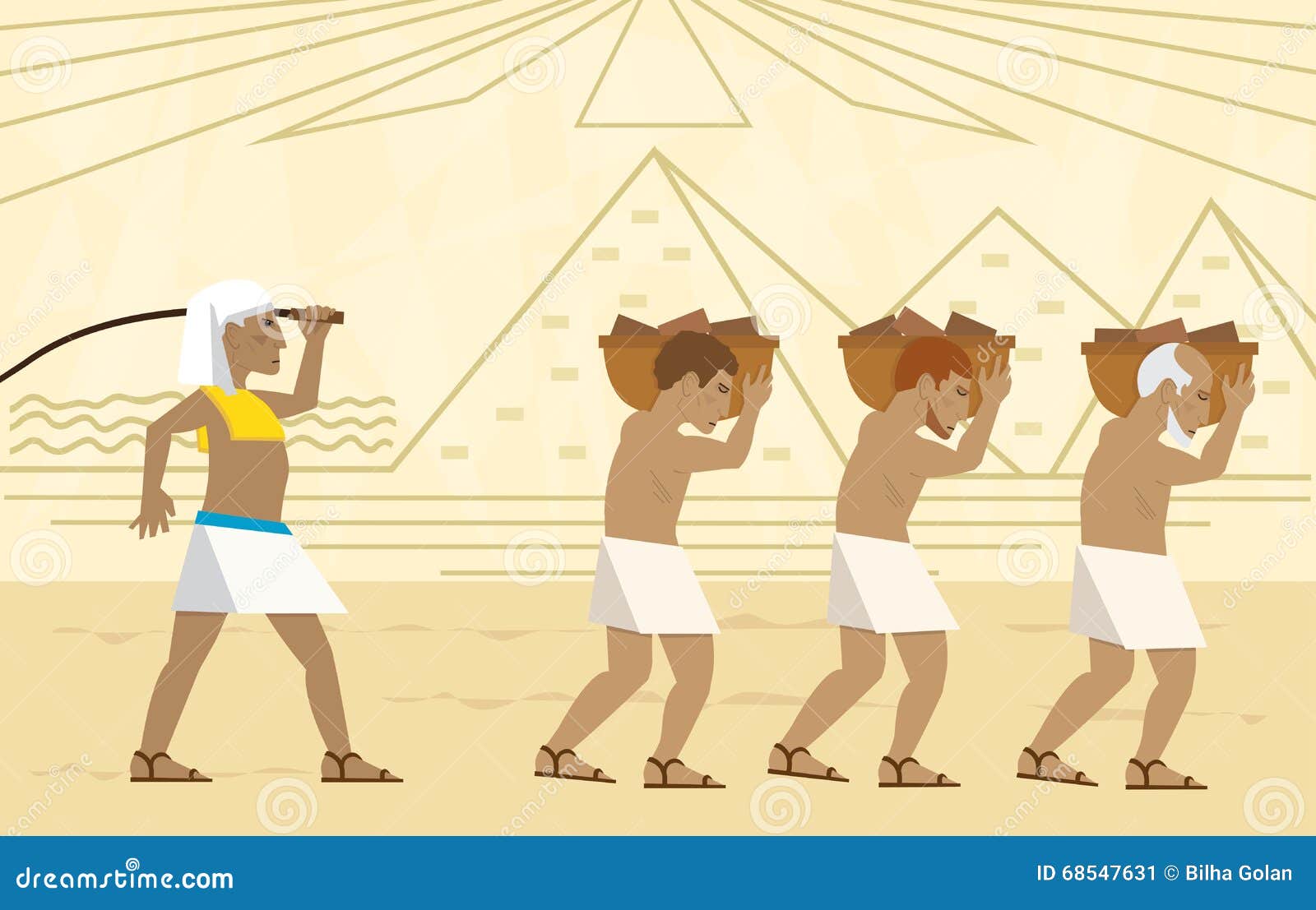 Esclaves En Egypte Illustration de Vecteur - Image: 68547631