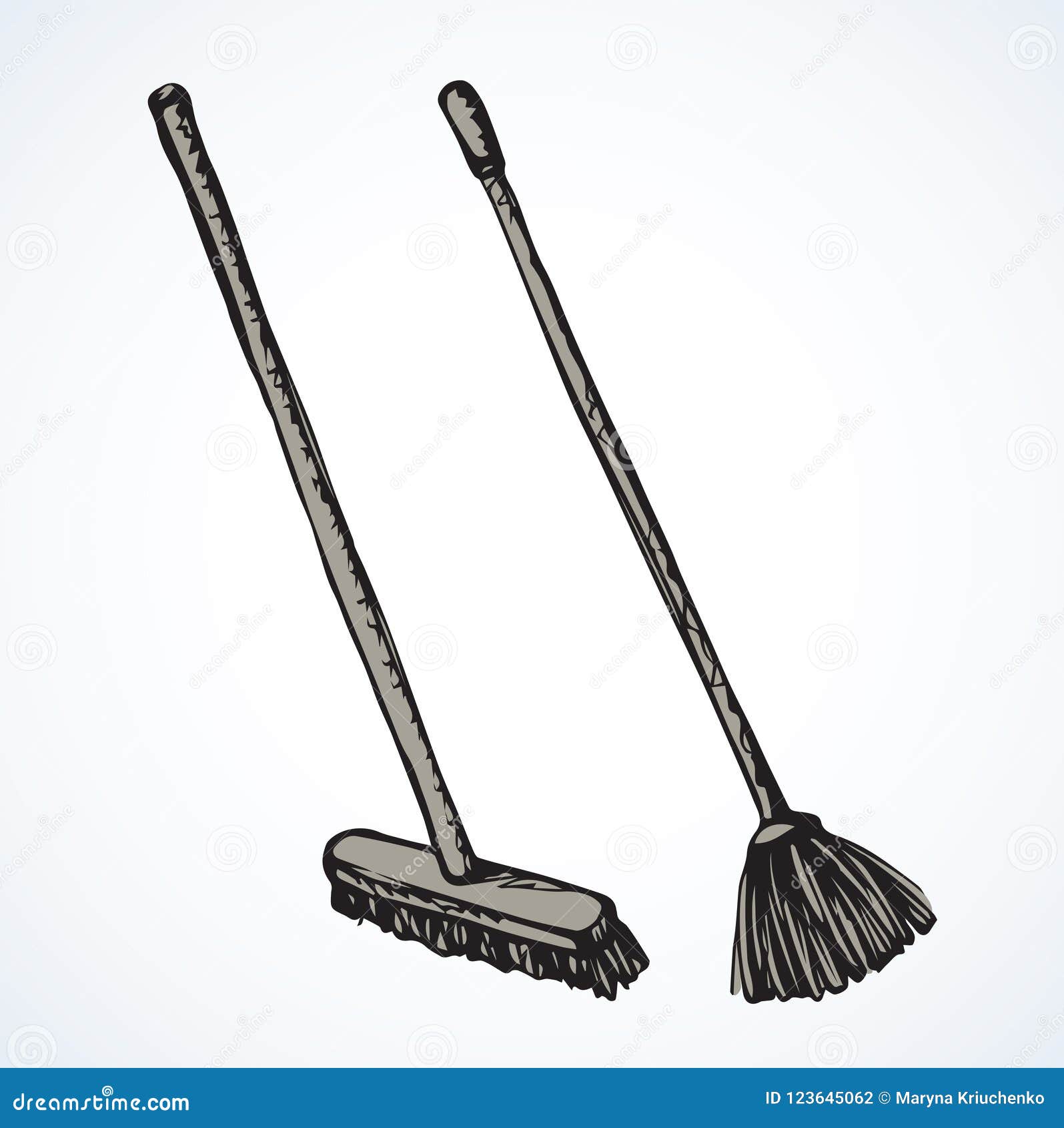 Escoba Gráfico del vector ilustración del vector. Ilustración de cerda ...