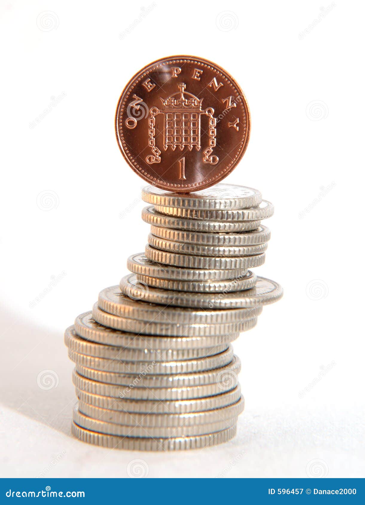 Escoja Un Pedazo De Los Peniques Imagen de archivo - Imagen de empilado ...