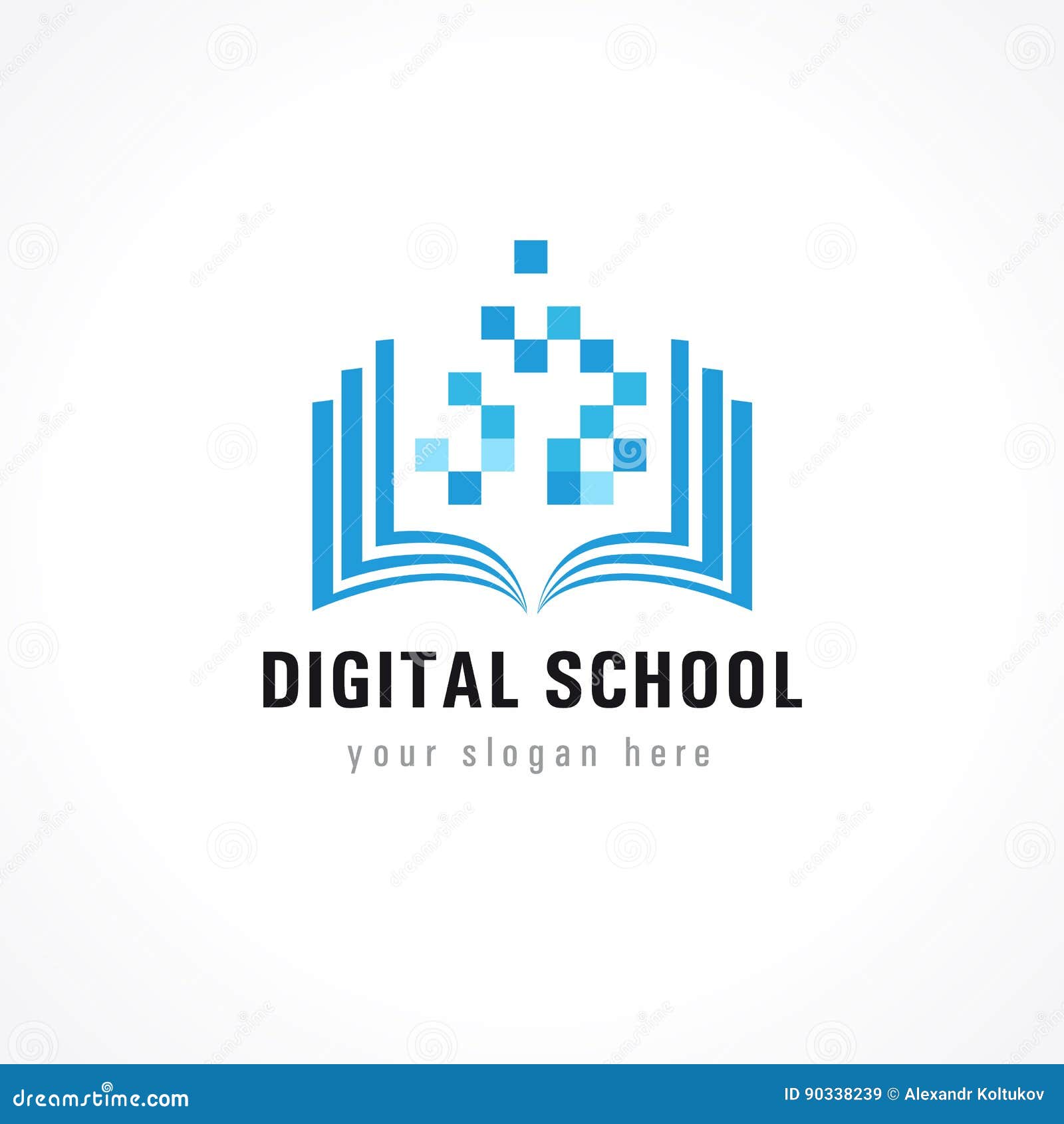 Escola de Digitas ilustração do vetor. Ilustração de tecnologia - 90338239