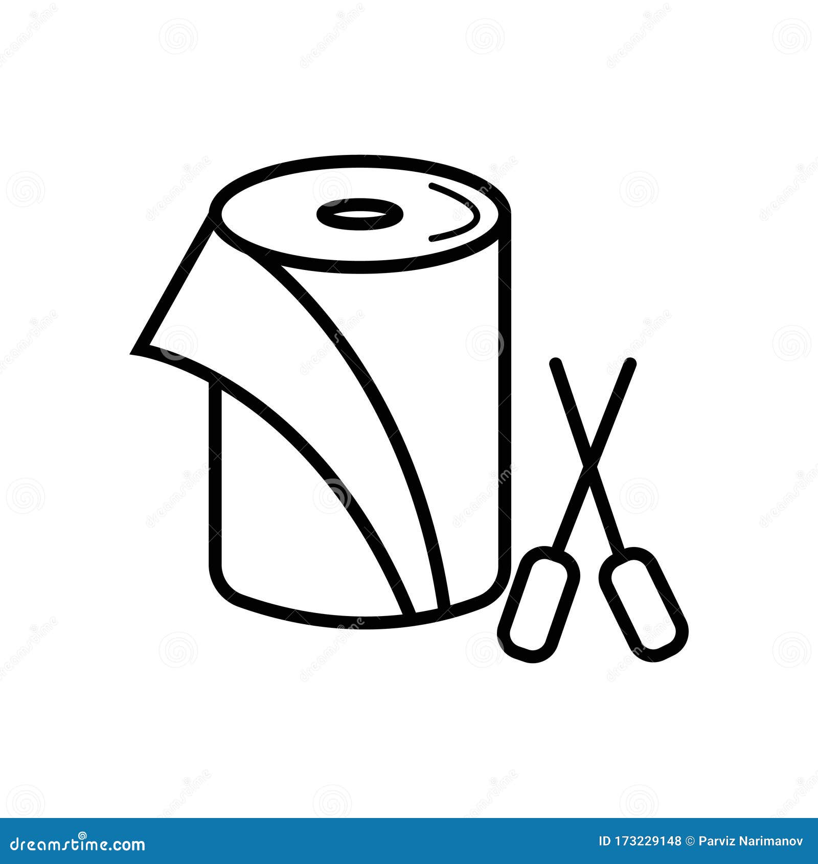 Escolta De Tijeras Con Icono De Papel Stock de ilustración ...