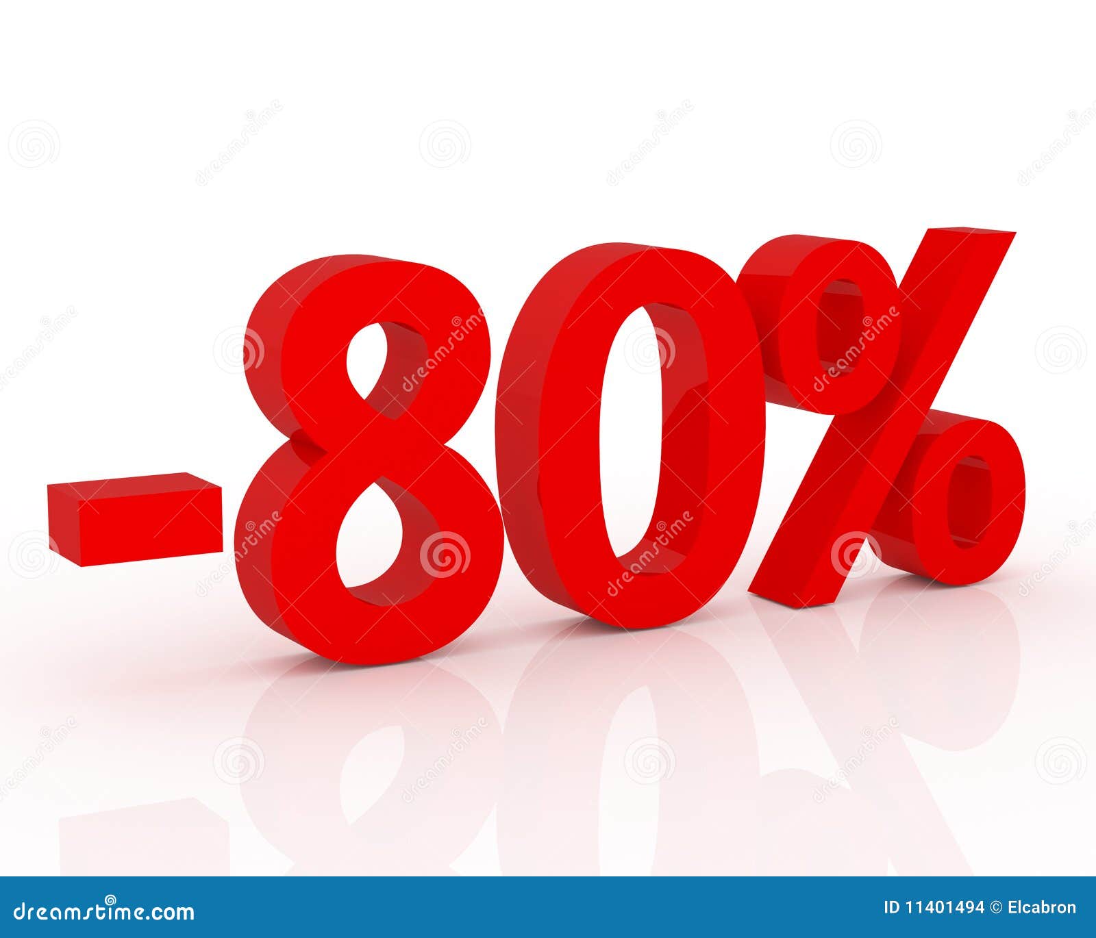 Escompte de 80% illustration stock. Illustration du objet - 11401494