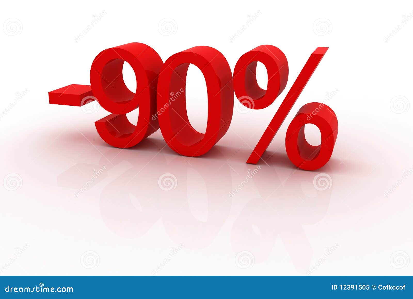 Escompte de 90 pour cent illustration stock. Illustration du ...
