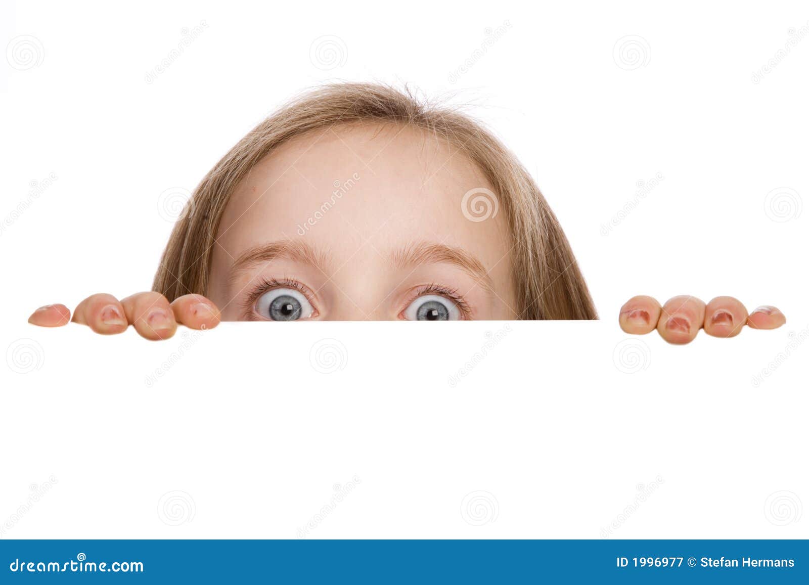 Esconder da menina imagem de stock. Imagem de isolado - 1996977