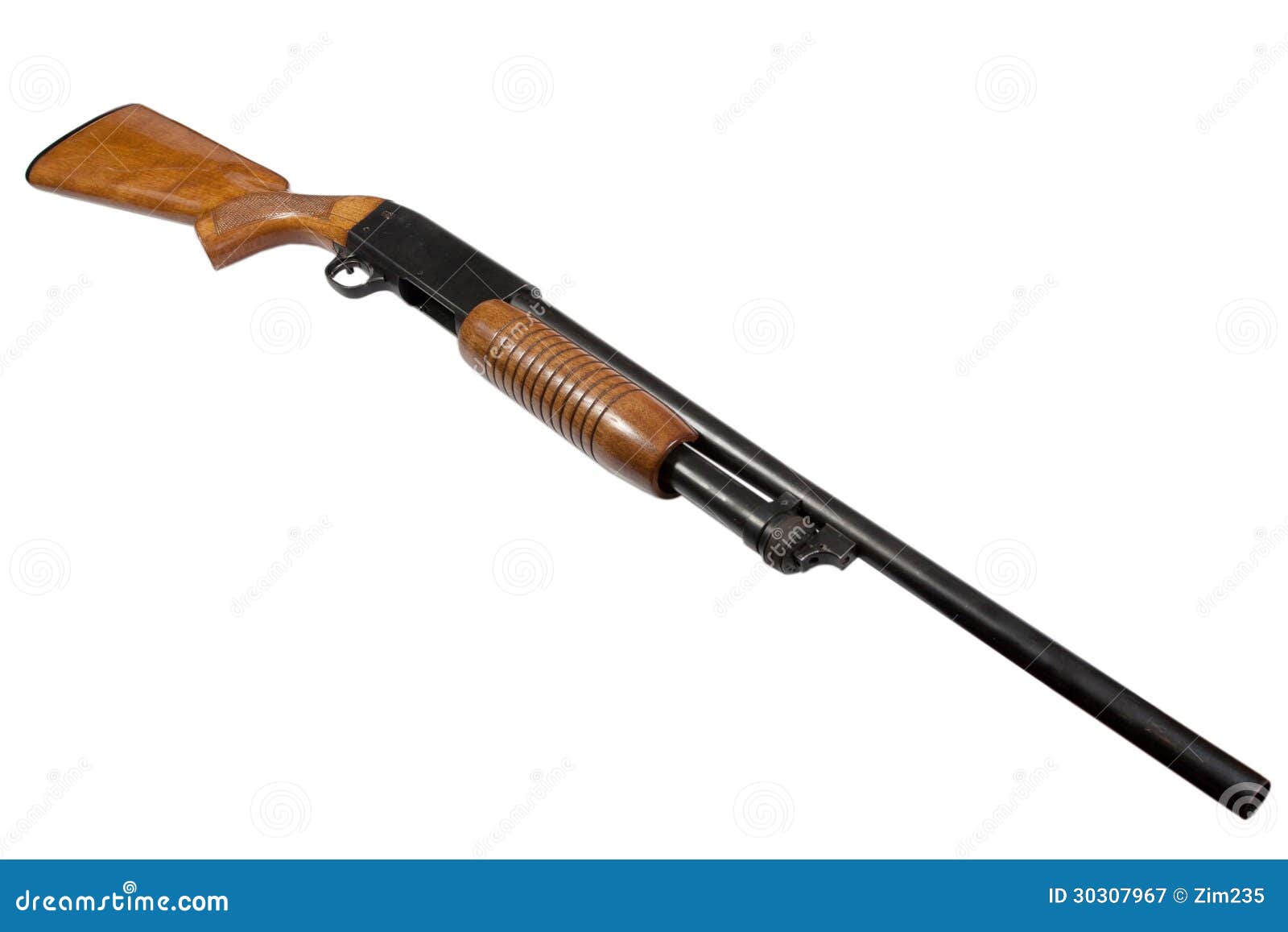 Escopeta De La Acción De Bomba Aislada Imagen de archivo - Imagen de ...