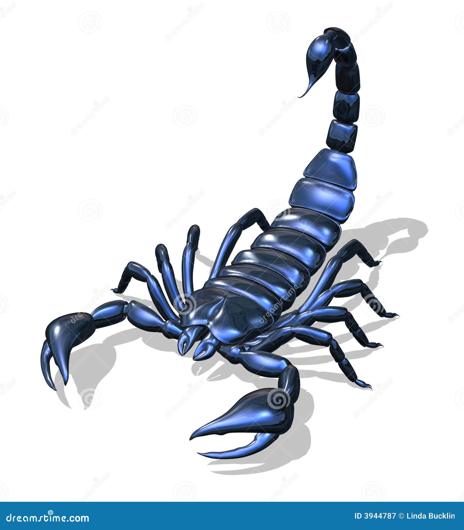 Escorpión metálico azul stock de ilustración. Ilustración de metal ...