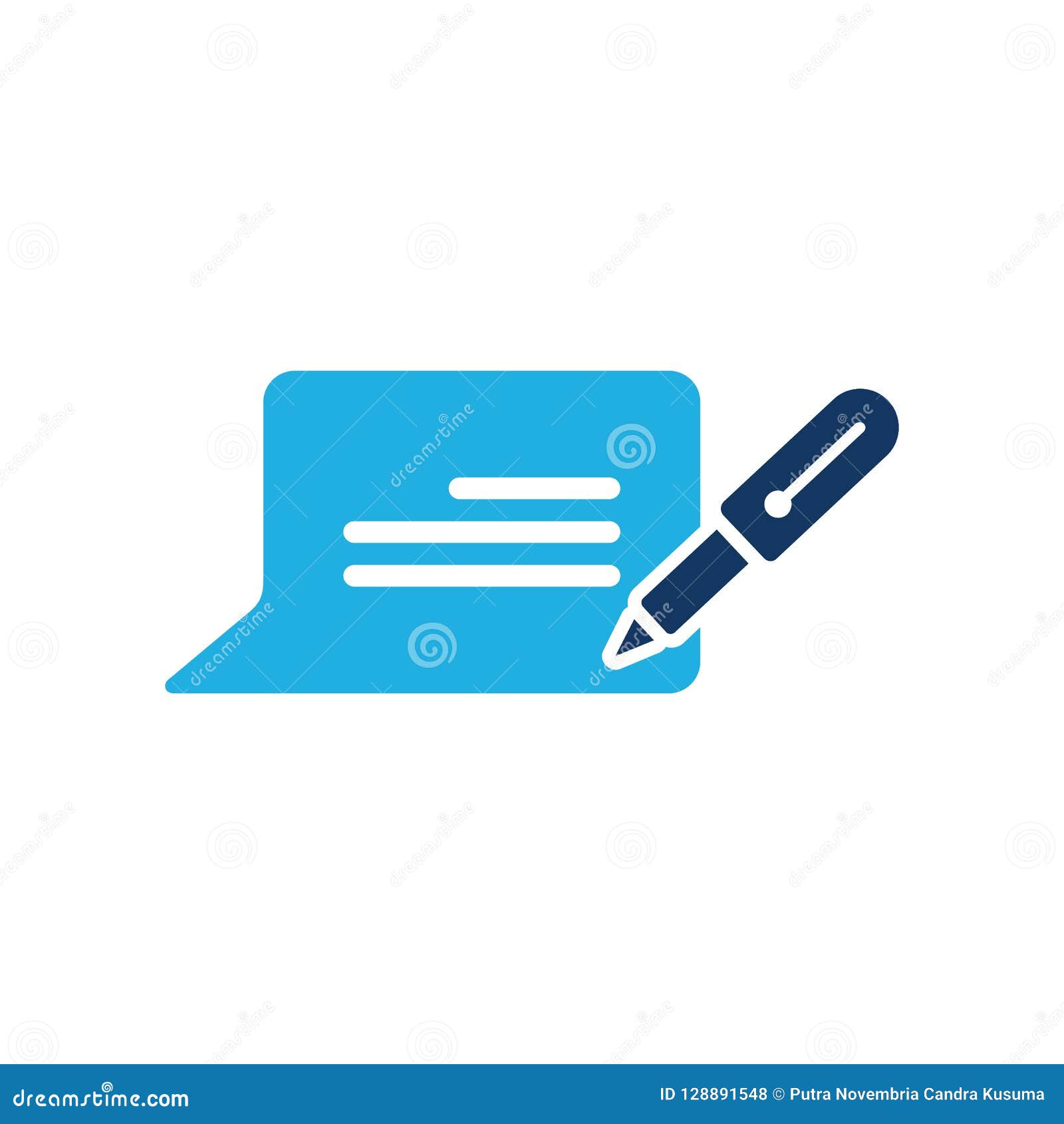 Escriba La Publicidad De Logo Icon Design Ilustración del Vector ...