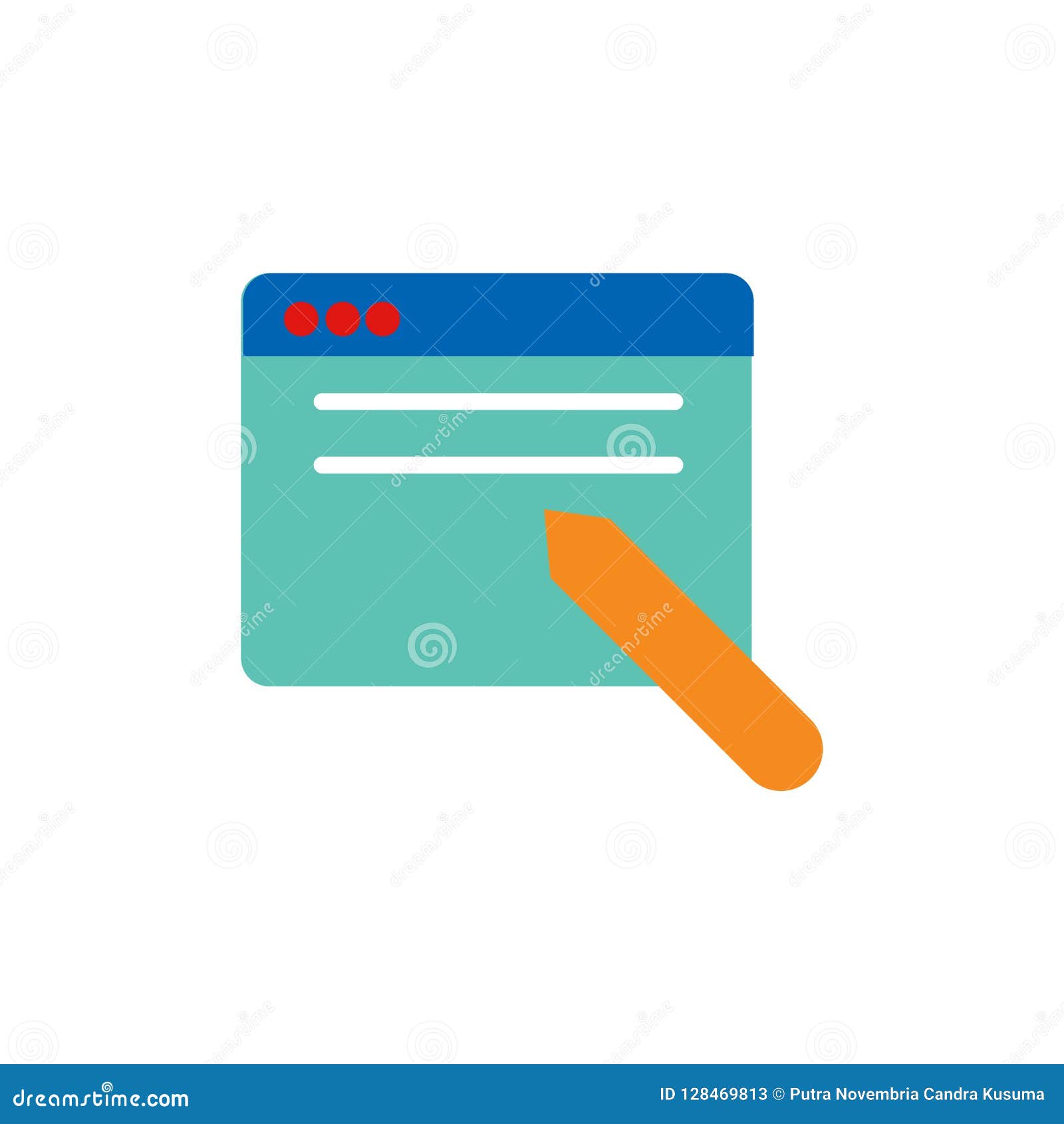 Escriba a Logo Icon Design Testimonial Ilustración del Vector ...