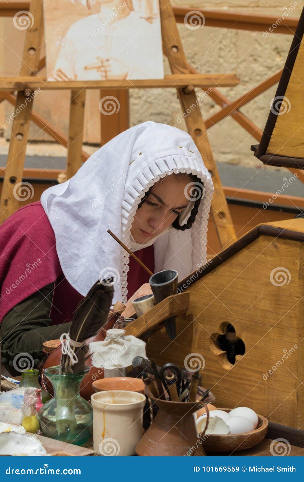 Escribano medieval imagen de archivo editorial. Imagen de mano - 101669569