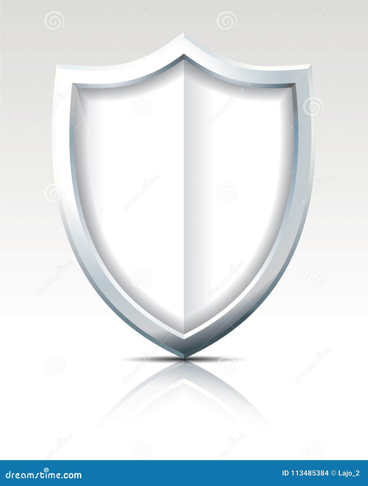 Escudo blanco ilustración del vector. Ilustración de papel - 113485384