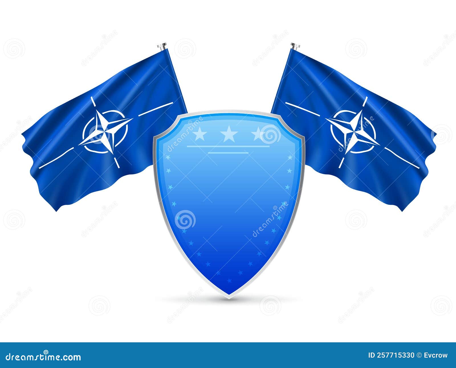 Escudo Con Bandera De La Otan Ilustración del Vector - Ilustración de ...