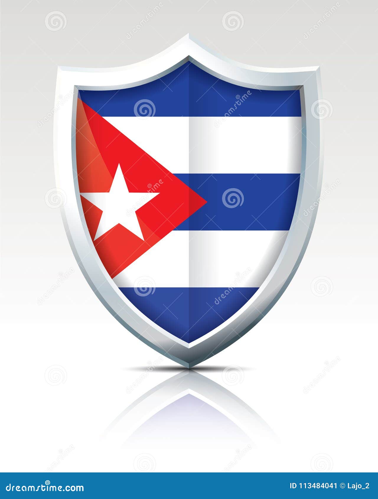 Escudo Con La Bandera De Cuba Ilustración del Vector - Ilustración de ...