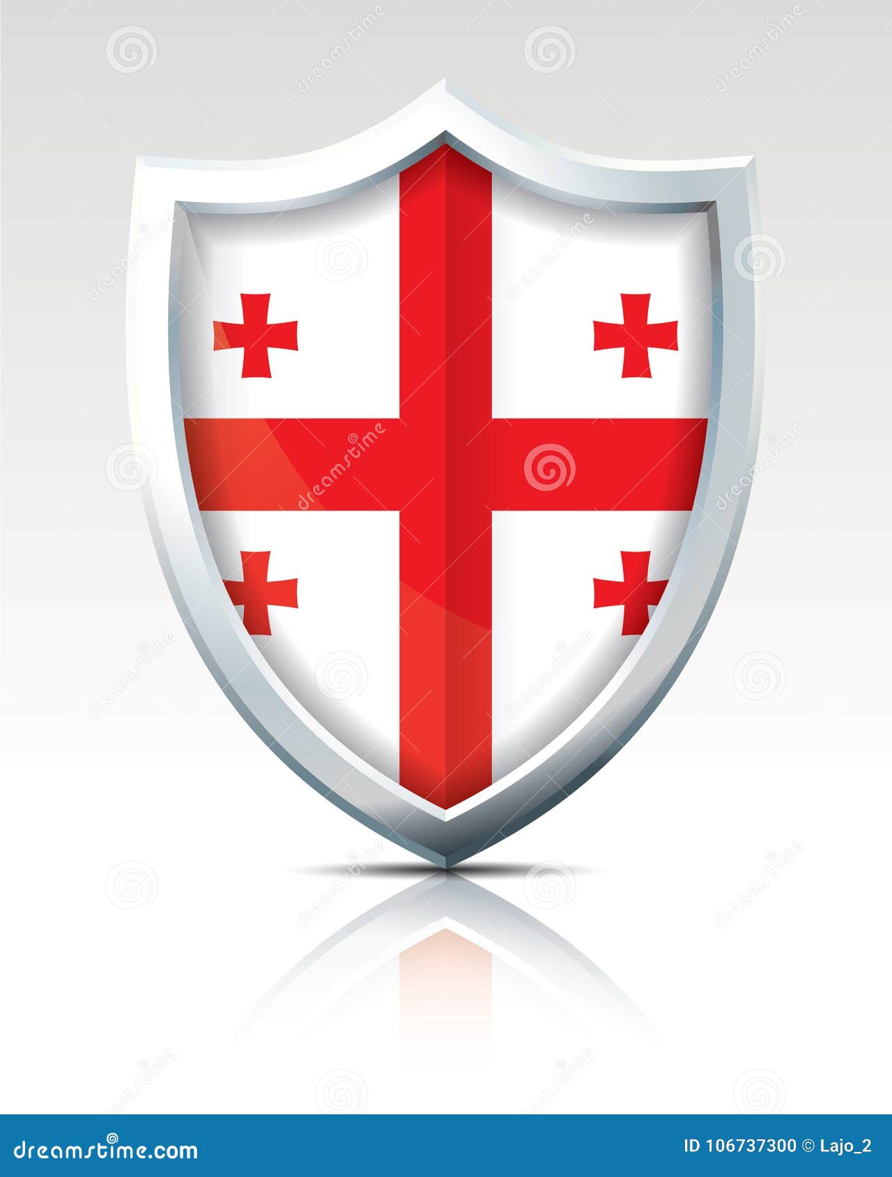 Escudo Con La Bandera De Georgia Ilustración del Vector - Ilustración ...