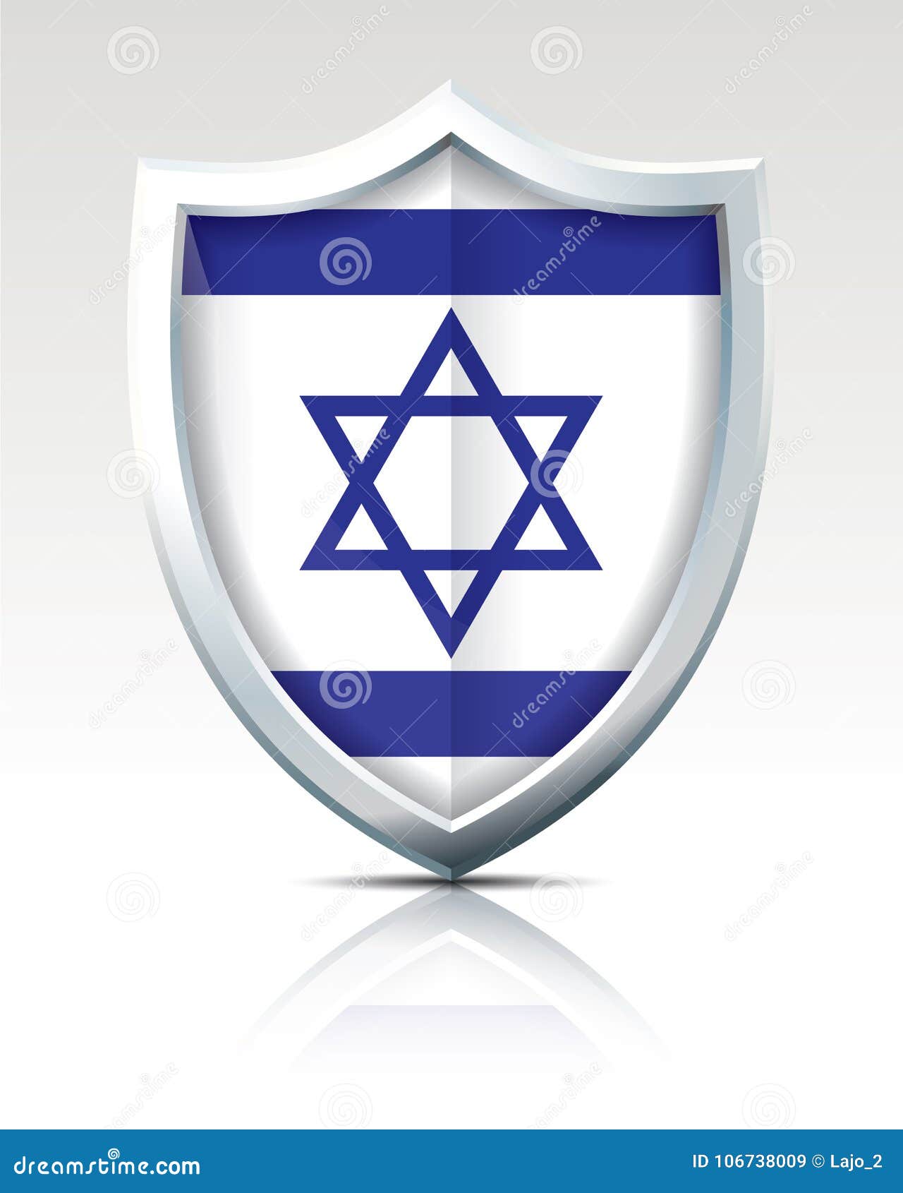 Escudo Con La Bandera De Israel Ilustración del Vector - Ilustración de ...