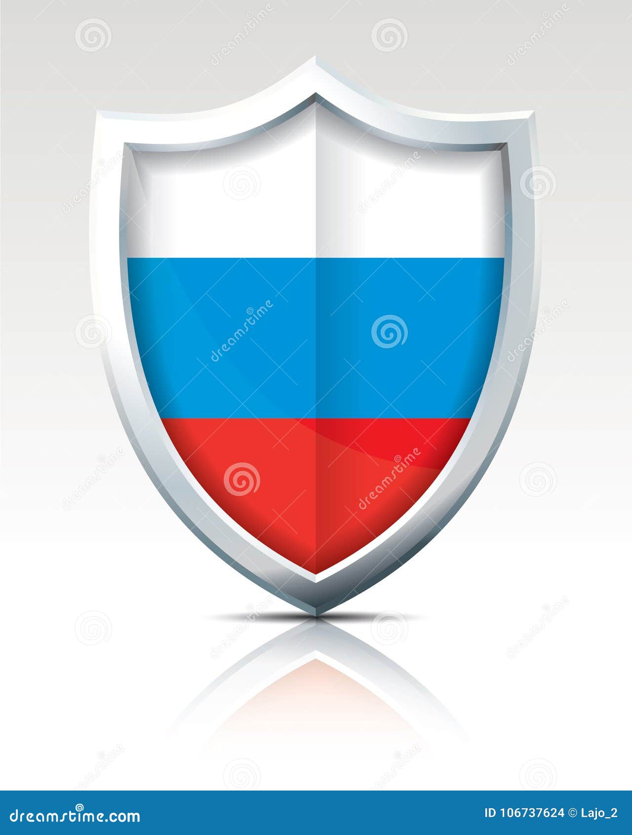 Escudo Con La Bandera De Rusia Ilustración del Vector - Ilustración de ...