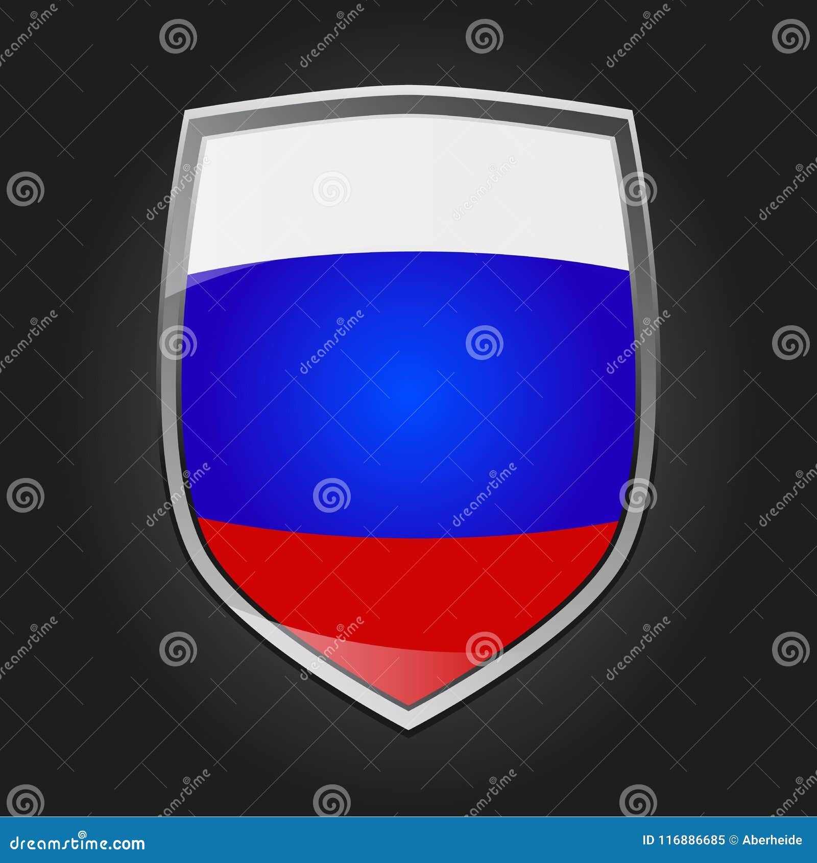Escudo Con La Bandera De Rusia Ilustración del Vector - Ilustración de ...
