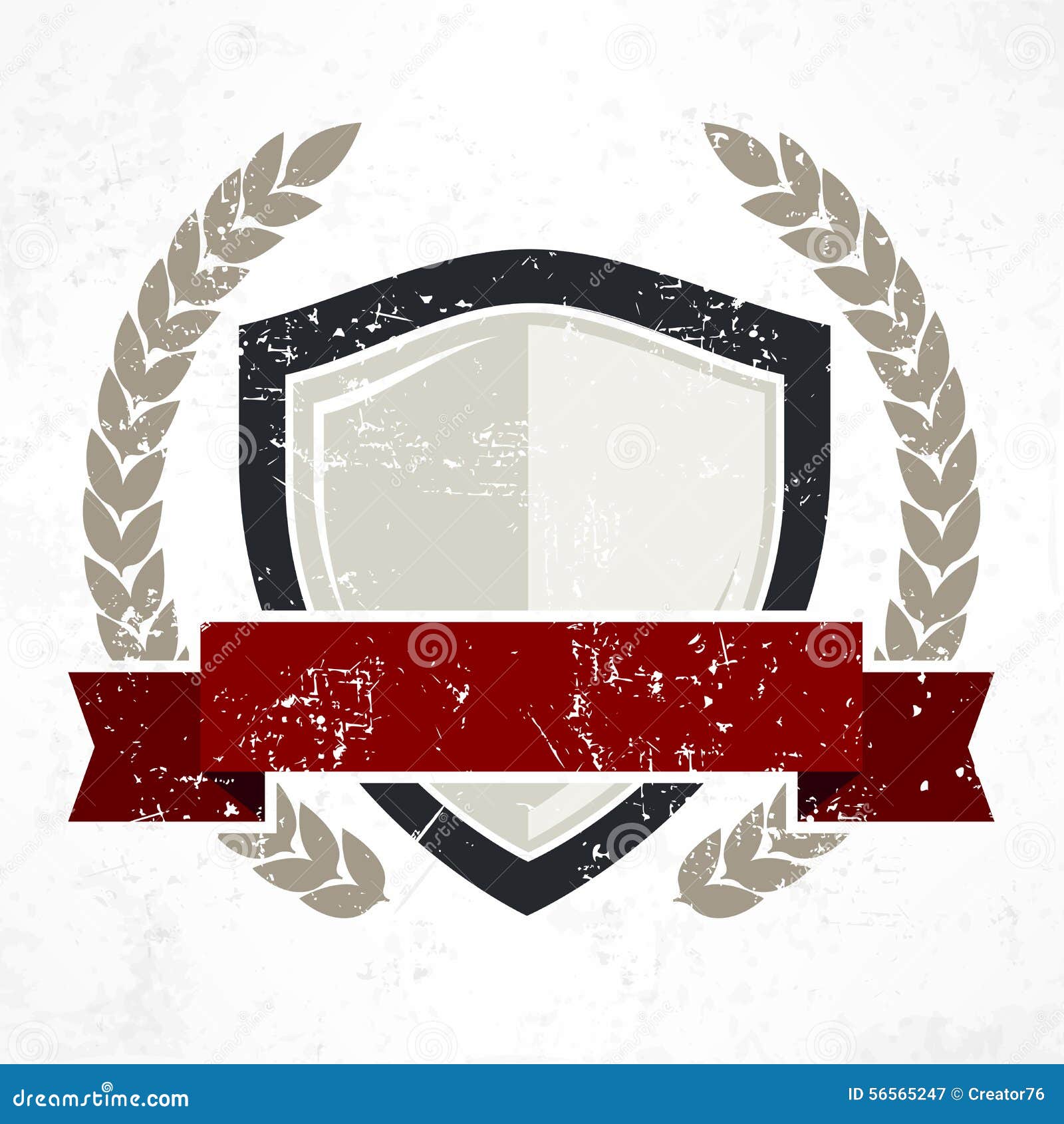 Escudo Con La Cinta Y El Laurel Ilustración del Vector - Ilustración de ...