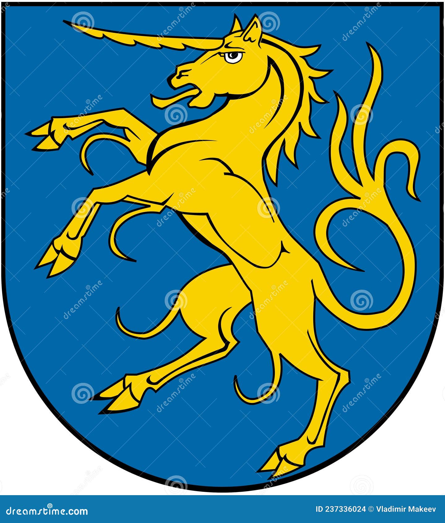 Escudo Da Cidade De Gingen E Der Brenz. Alemanha Ilustração Stock ...