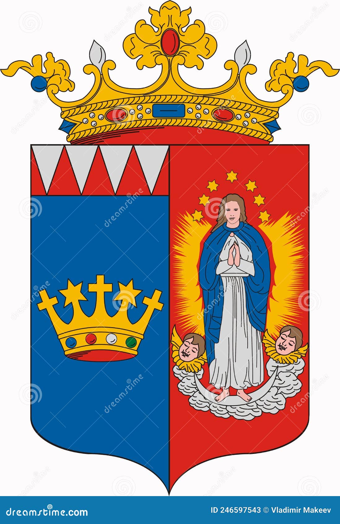 Escudo Da Cidade De Gyula. Hungria. Ilustração Stock - Ilustração de ...