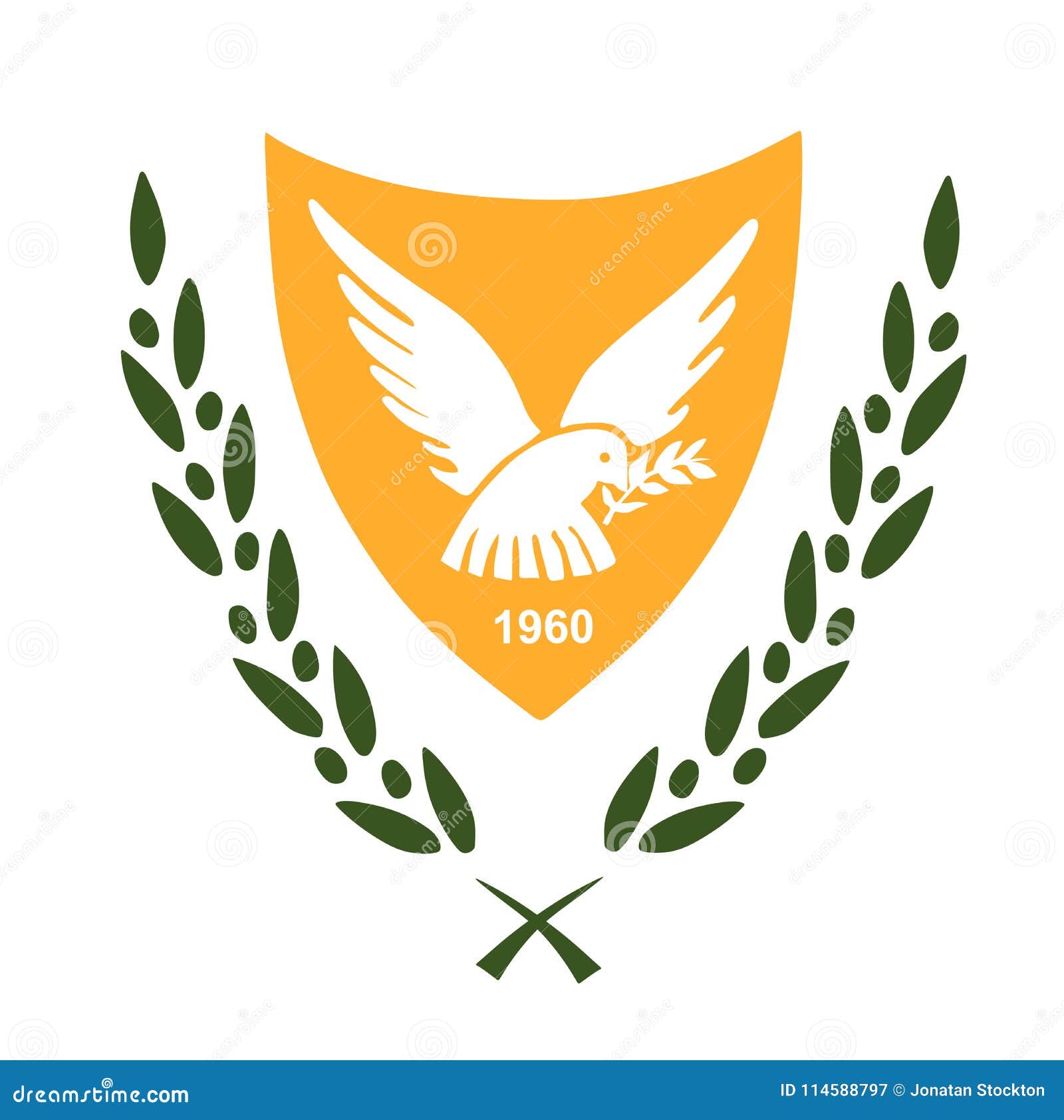 Escudo de armas de Chipre stock de ilustración. Ilustración de chipre ...