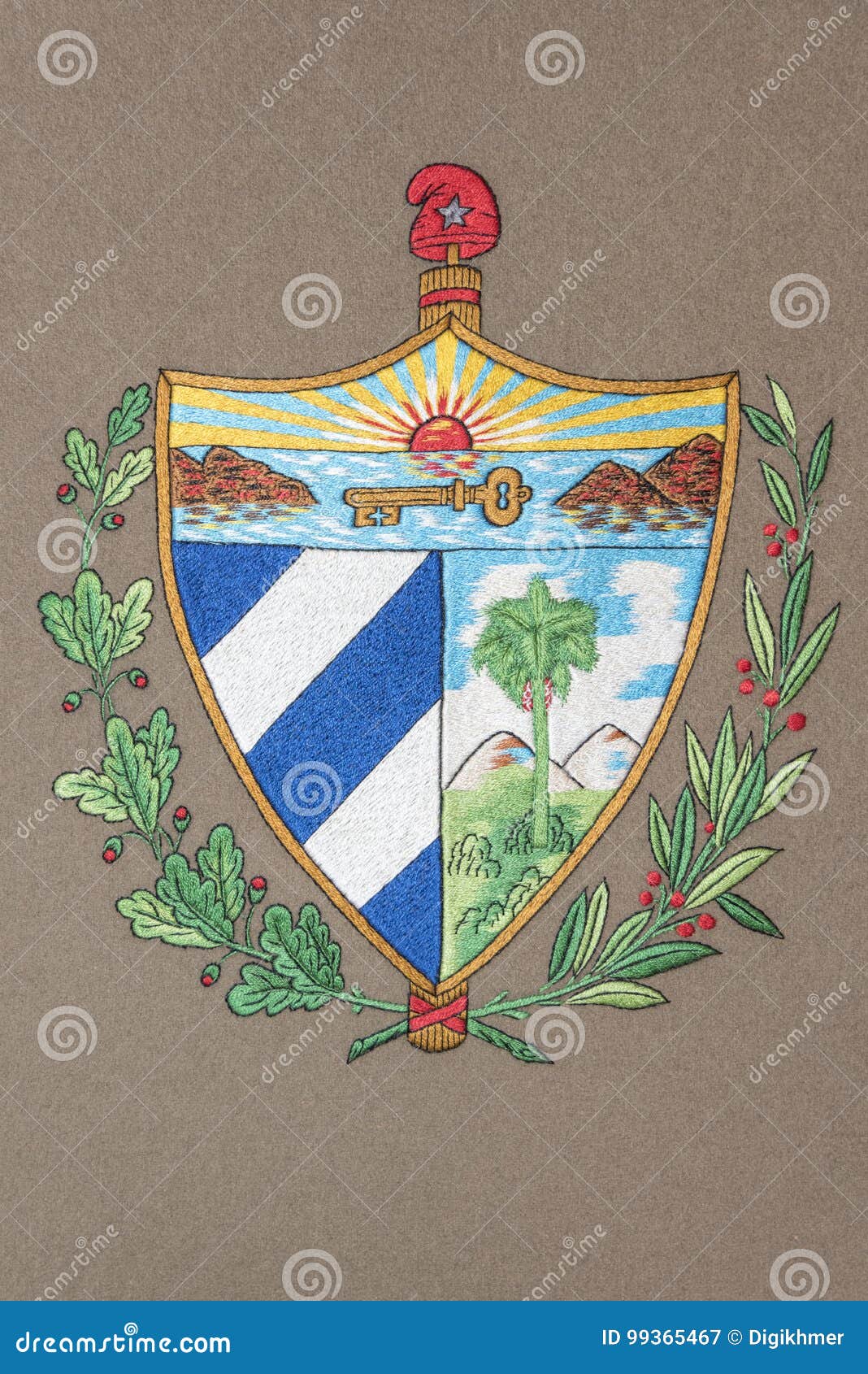 Escudo de armas de Cuba stock de ilustración. Ilustración de impresione ...