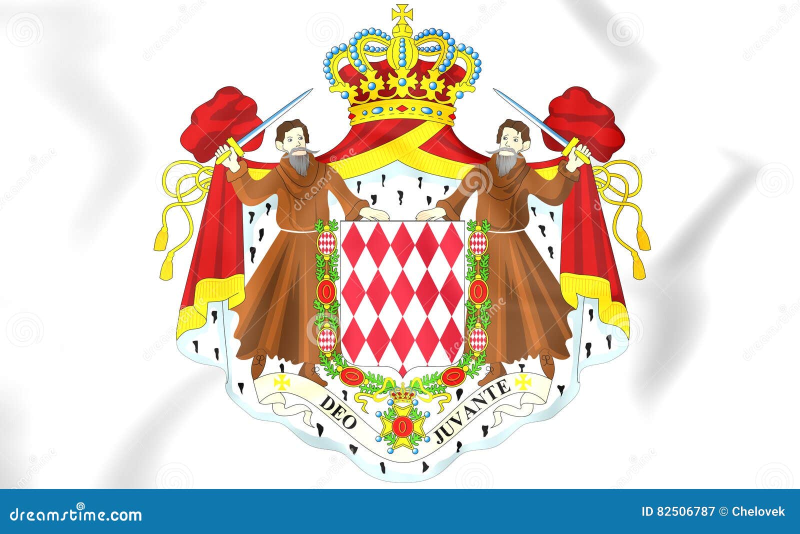 Escudo de armas de Mónaco fotografía editorial. Ilustración de capas ...