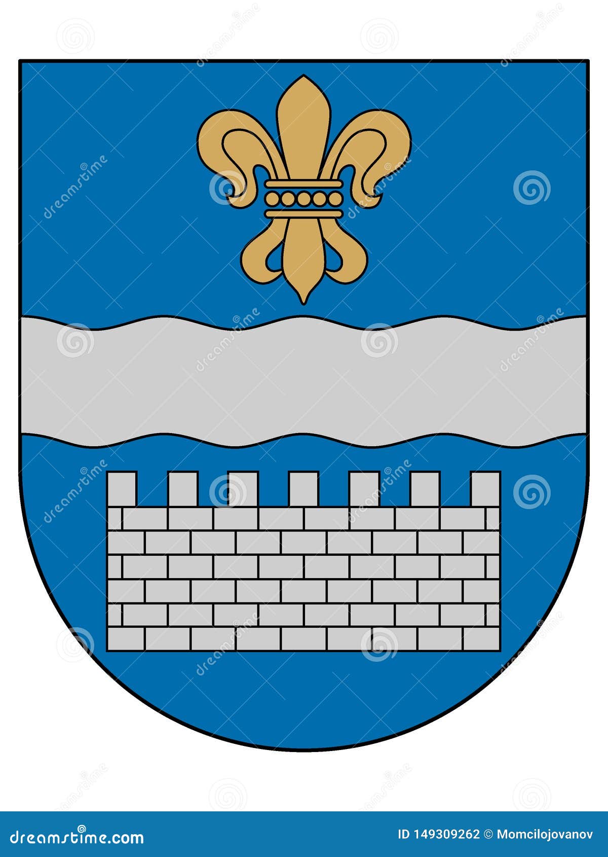 Escudo De Armas De La Ciudad Letona De Daugavpils Ilustración del ...