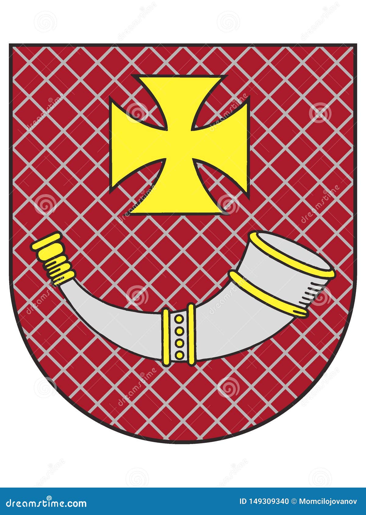 Escudo De Armas De La Ciudad Letona De Ventspils Ilustración del Vector ...