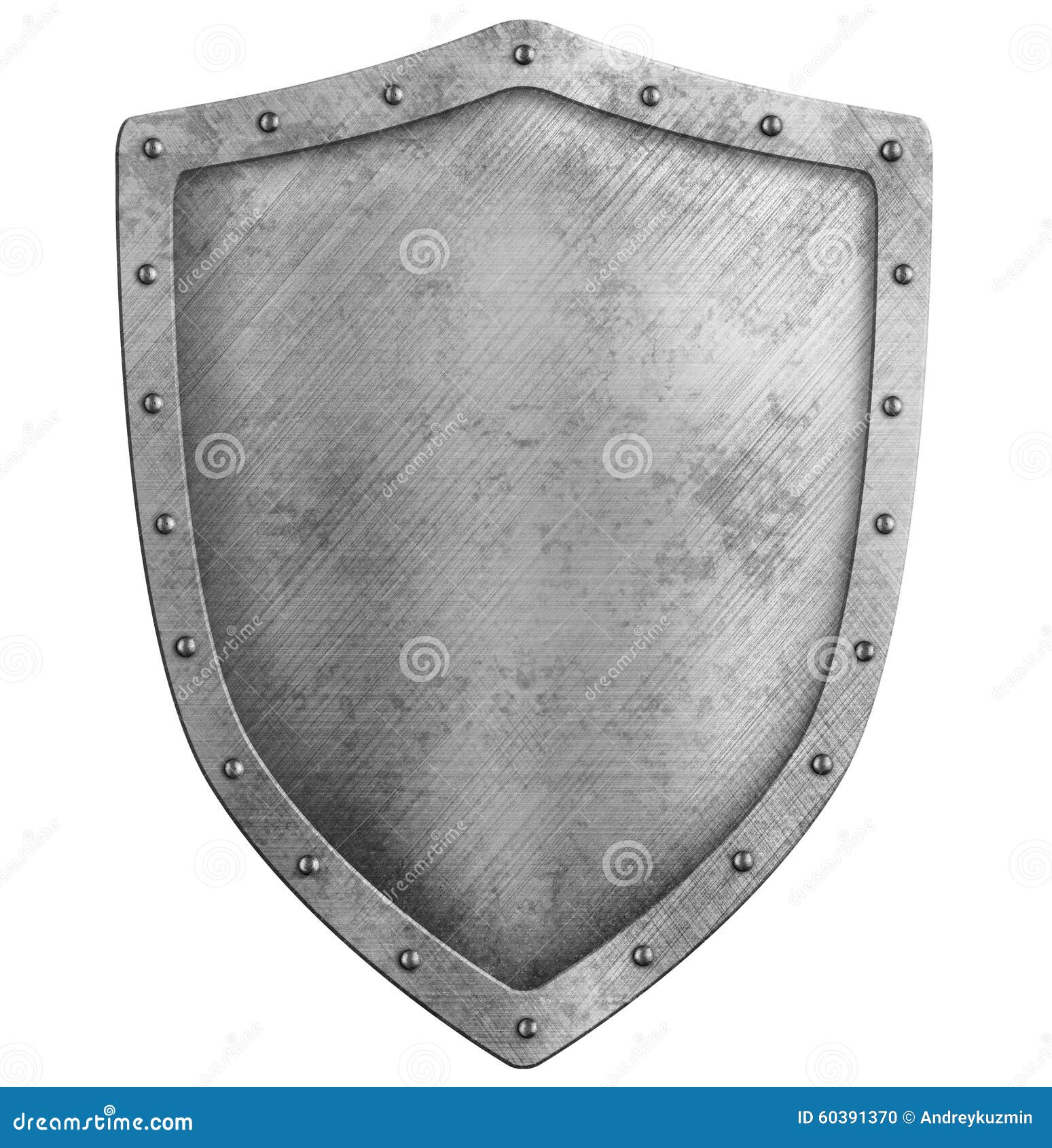 Escudo Del Metal Aislado En Blanco Foto de archivo - Imagen de ...