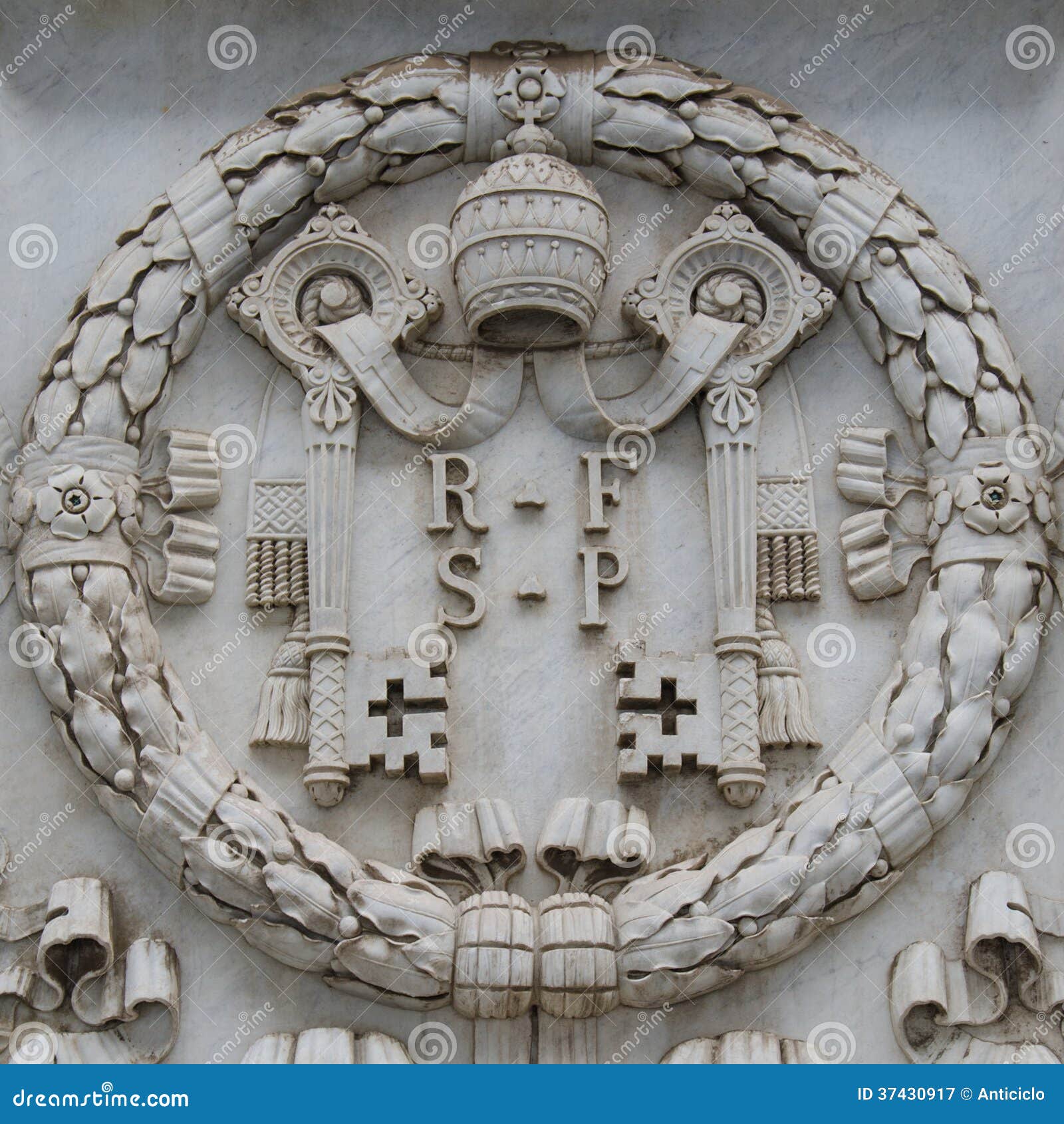 Escudo del Vaticano fotografía editorial. Imagen de capa - 37430917