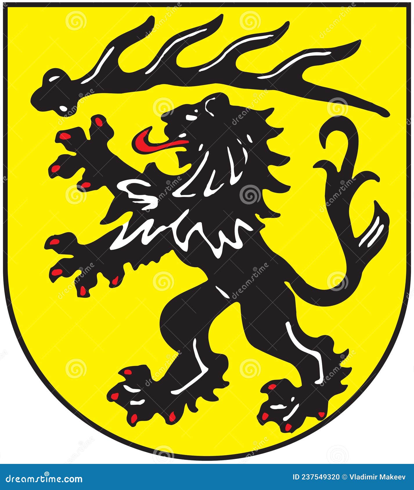 Escudo Do Distrito De Goppingen. Alemanha. Ilustração Stock ...