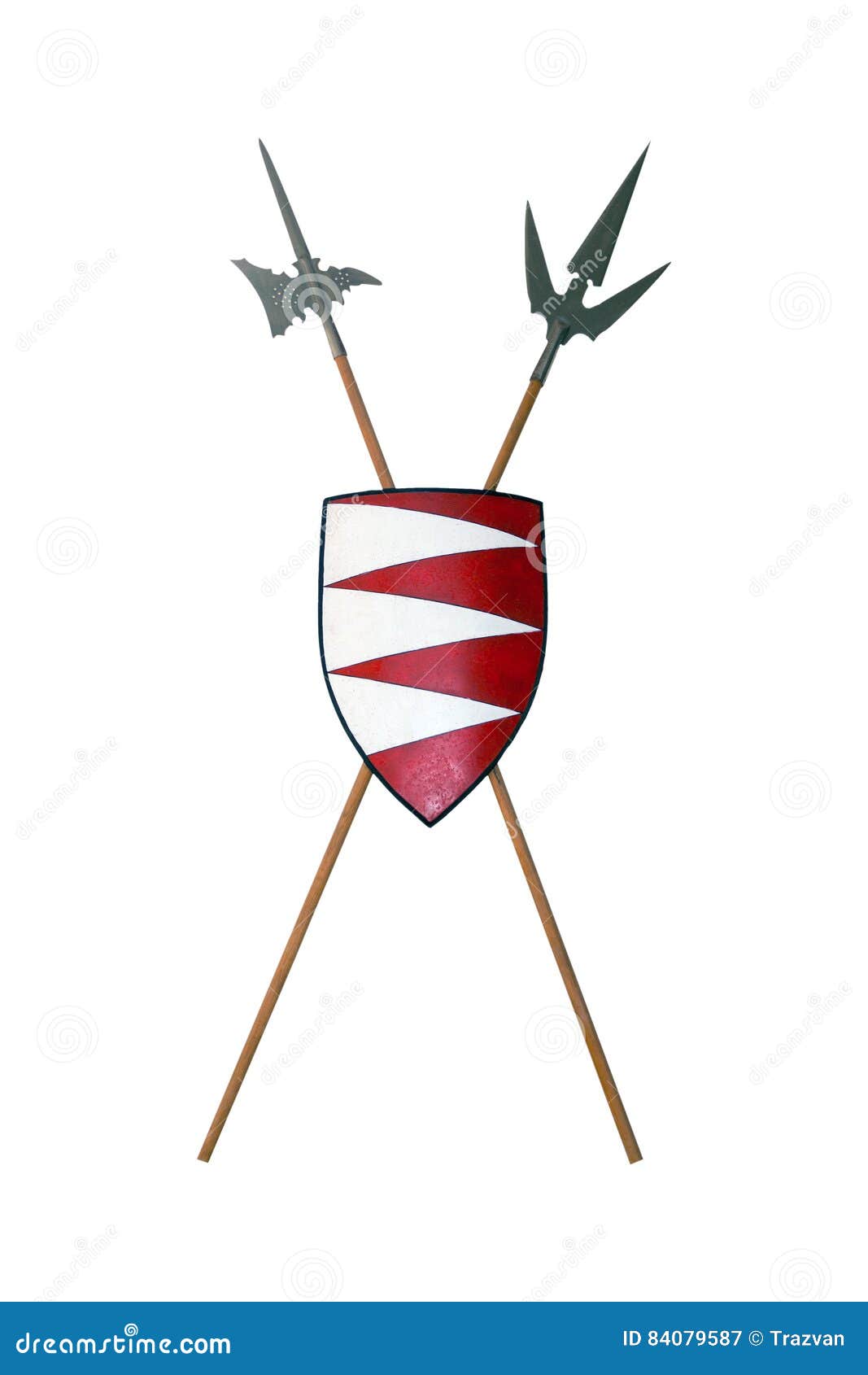 Escudo Medieval Con Dos Alabardas Imagen de archivo - Imagen de ...