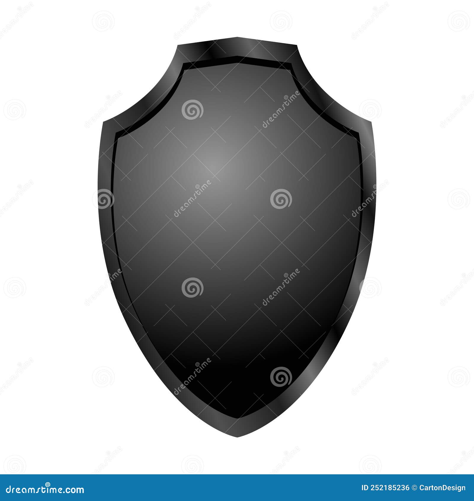 Escudo medieval vectorial ilustración del vector. Ilustración de negro ...