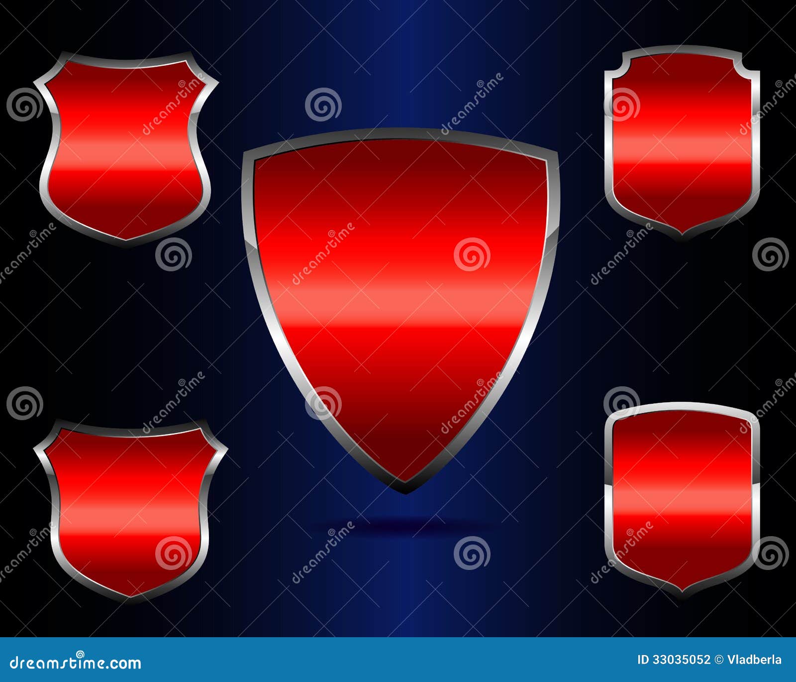 Escudo rojo del icono ilustración del vector. Ilustración de marco ...