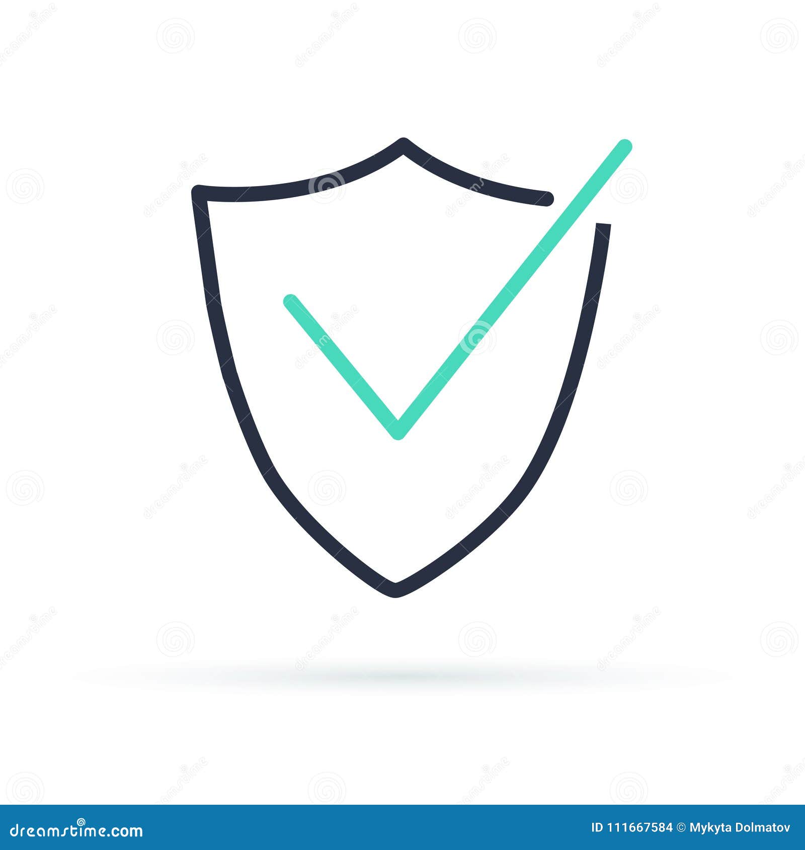 Escudo Y Control Mark Icon Vector Logo Template Stock de ilustración ...