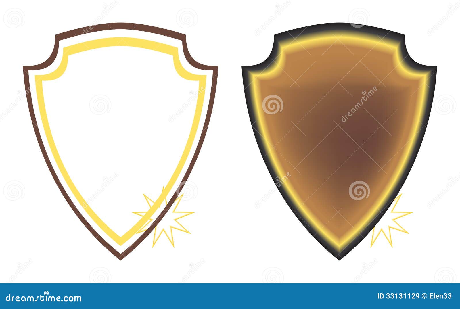 Escudos Imágenes de archivo libres de regalías - Imagen: 33131129