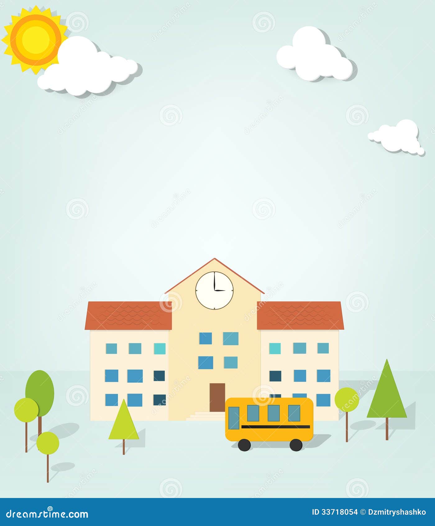 Escuela del vector ilustración del vector. Ilustración de estudiante ...